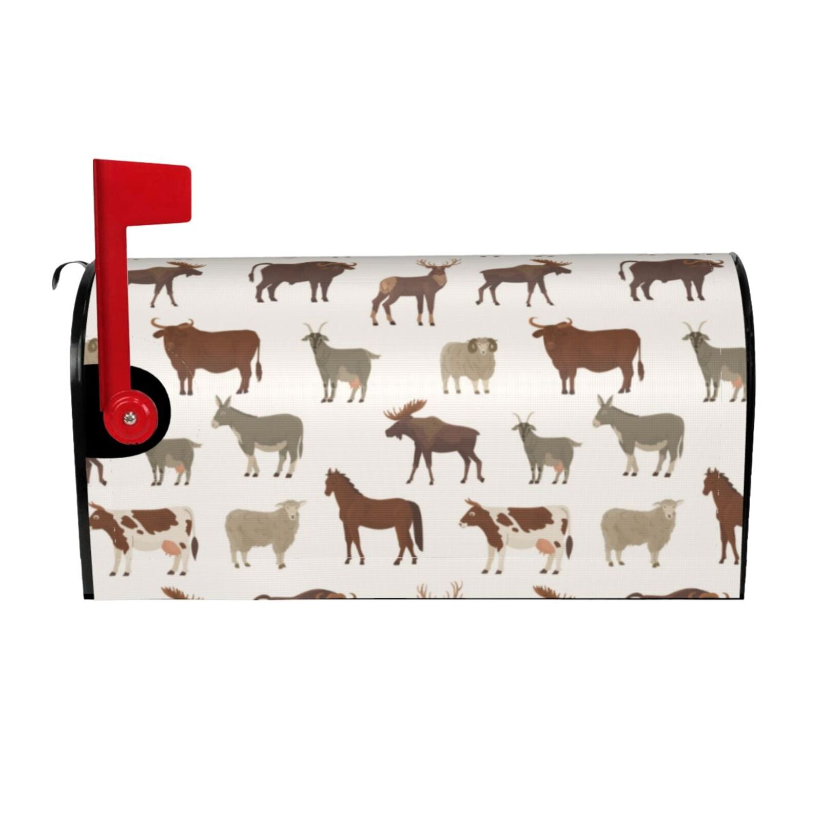 Mailbox Covers Magnetic Standard Size - goat moose buffalo deer print ...