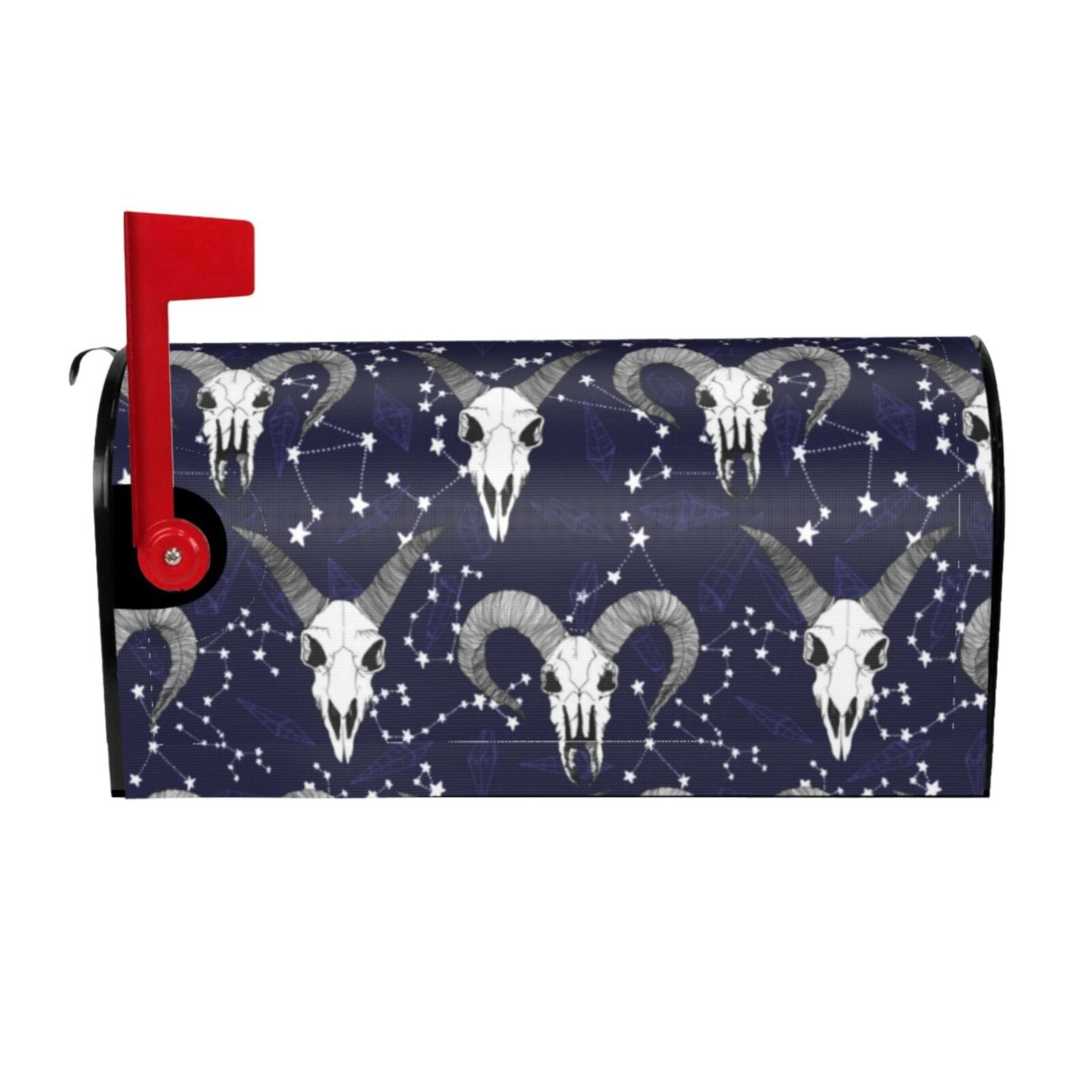 Mailbox Covers Magnetic Standard Size - goat skull star navyblue ...