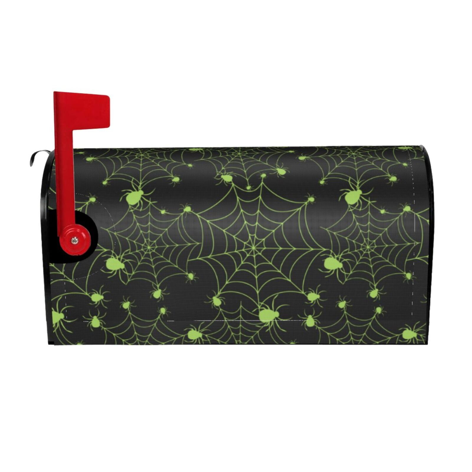 Mailbox Covers Magnetic Standard Size - halloween green spiderweb ...