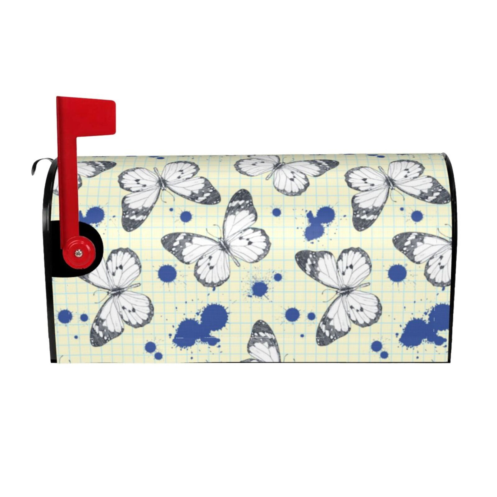 Mailbox Covers Magnetic Standard Size - hand draw butterfly yellow ...