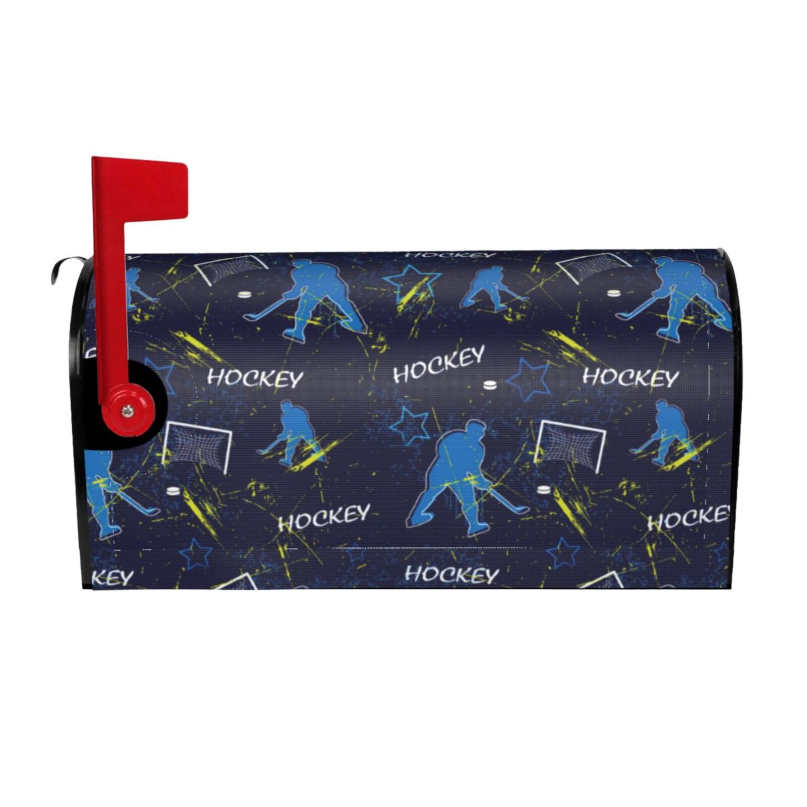 Mailbox Covers Magnetic Standard Size - hockey players blue cool ...