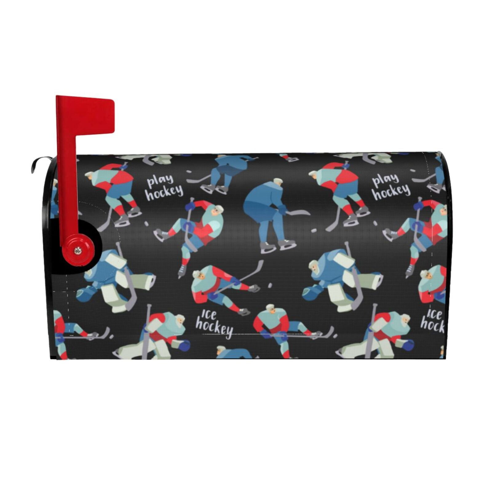 Mailbox Covers Magnetic Standard Size - ice hockey black cool ...