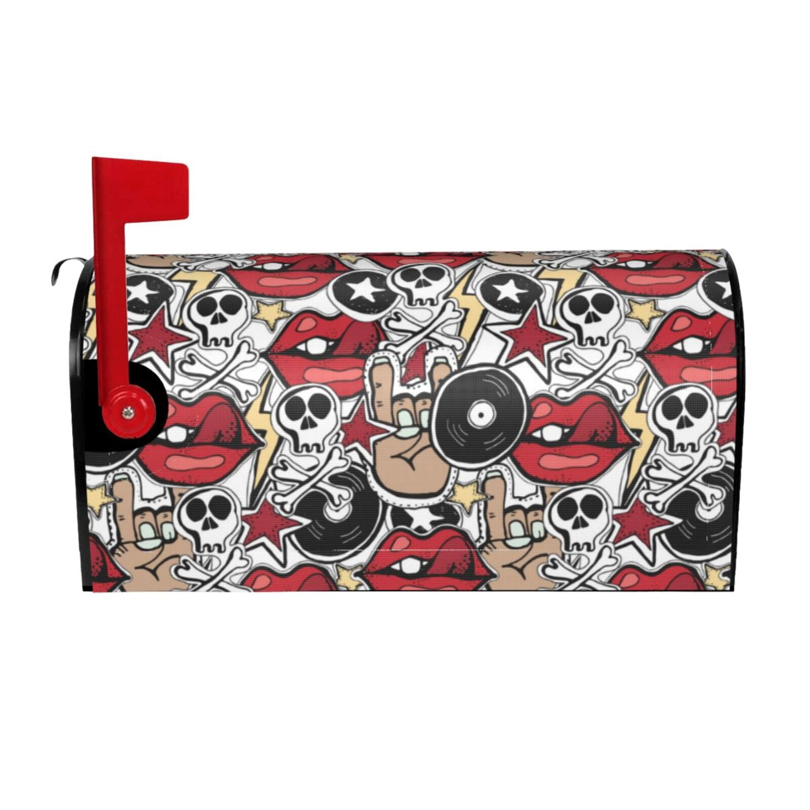 Mailbox Covers Magnetic Standard Size - lip skull Waterproof Mailbox ...