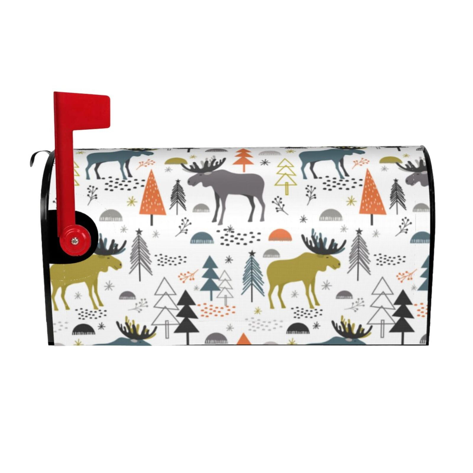 Mailbox Covers Magnetic Standard Size - moose fores trees cartoon ...