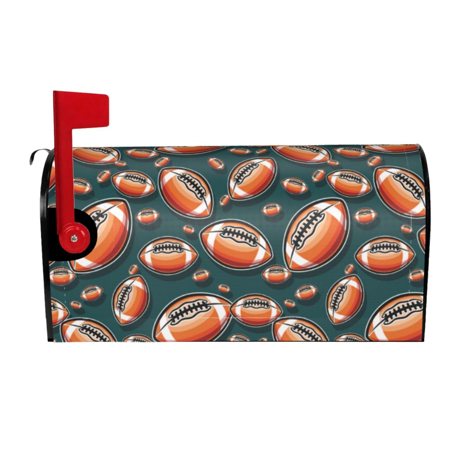 Mailbox Covers Magnetic Standard Size - orange cool American football ...