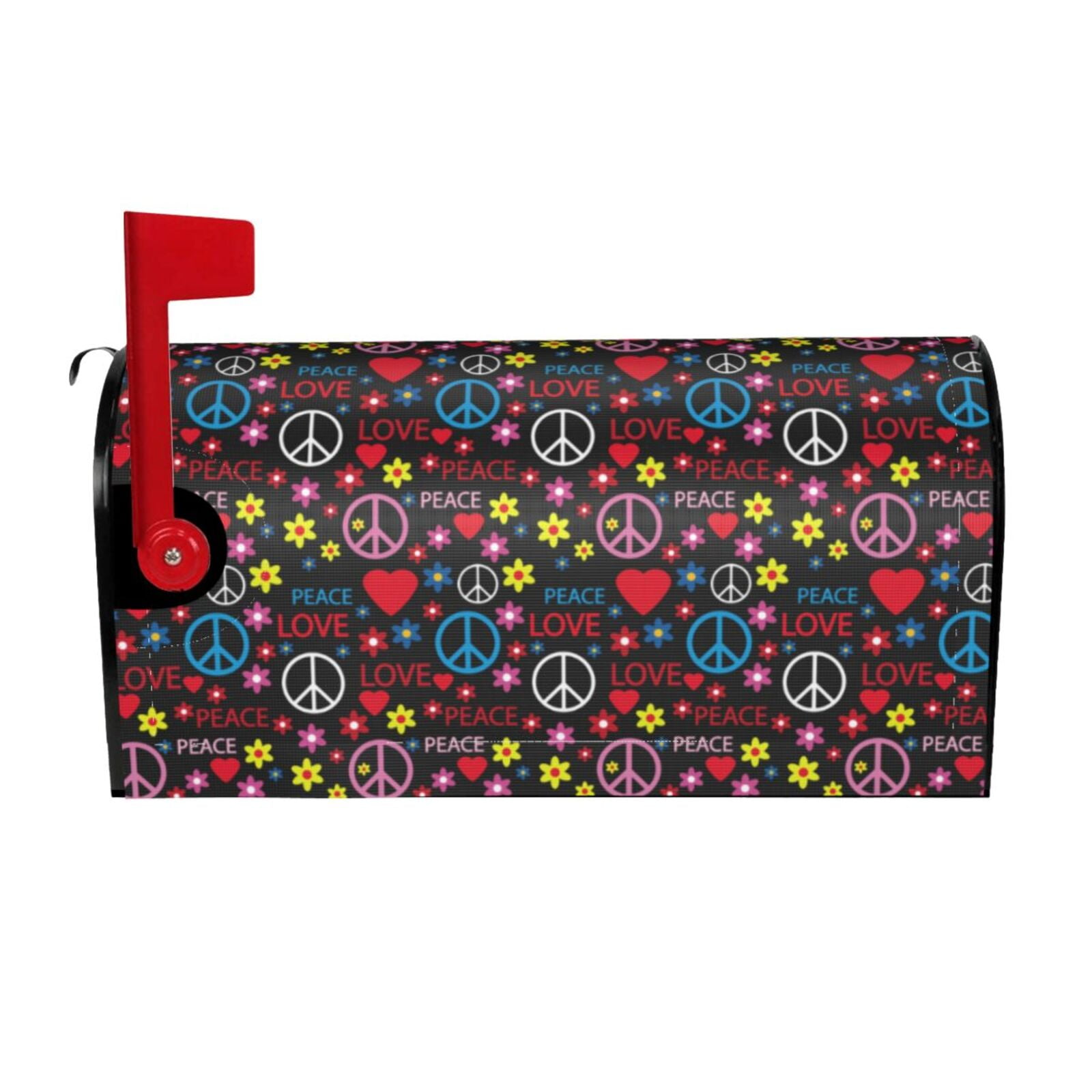 Mailbox Covers Magnetic Standard Size - peace sign love flower heart ...