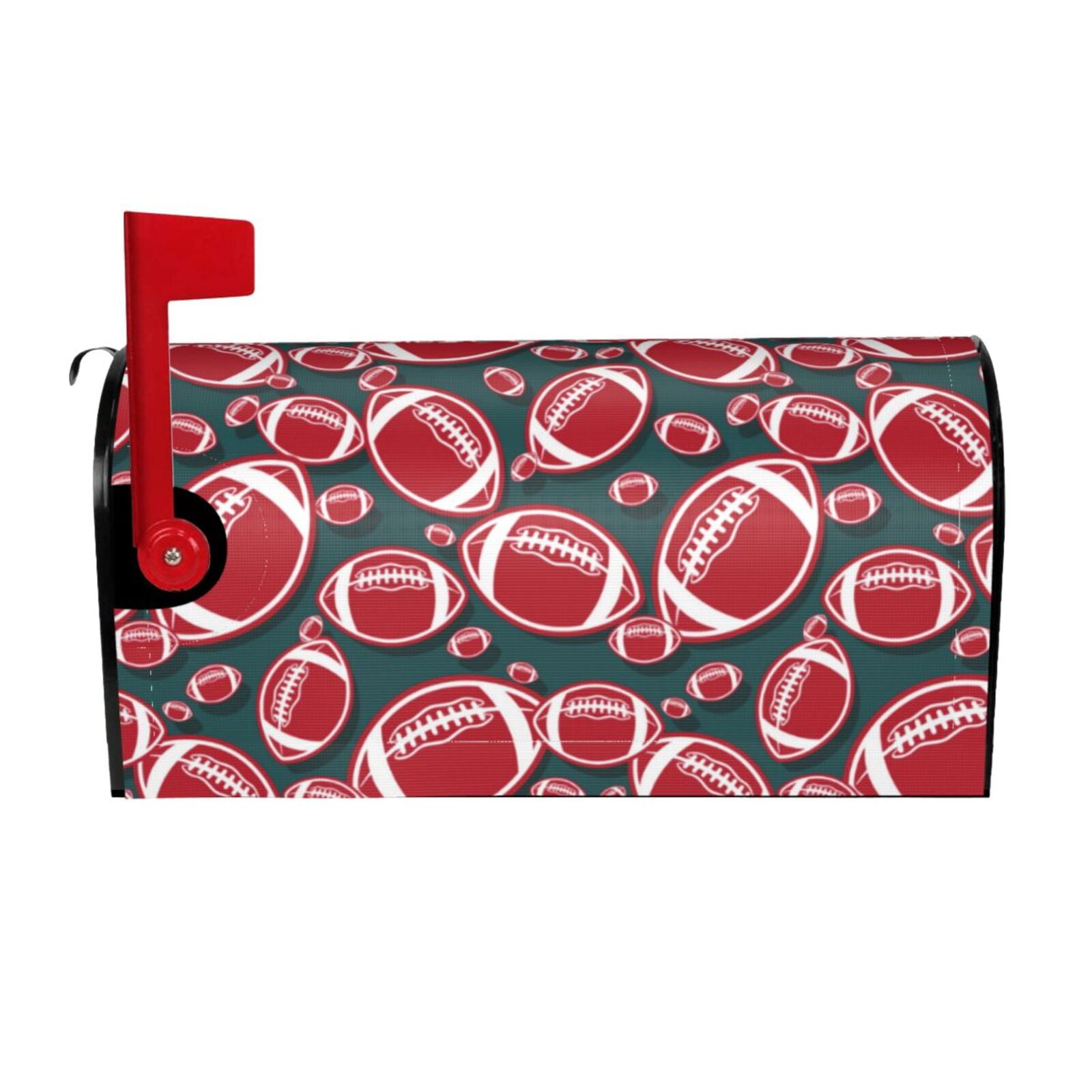 Mailbox Covers Magnetic Standard Size - red American football Rugby ...