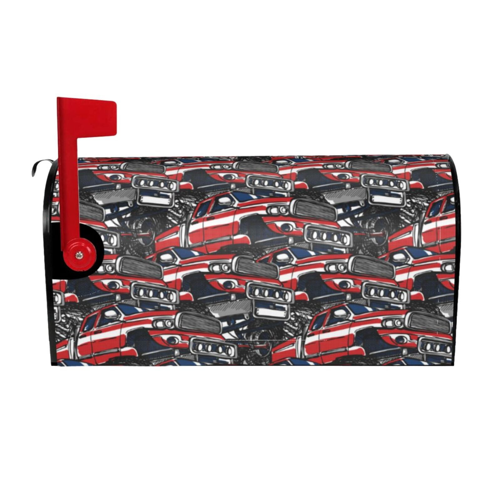 Mailbox Covers Magnetic Standard Size - red and blue cars Waterproof ...