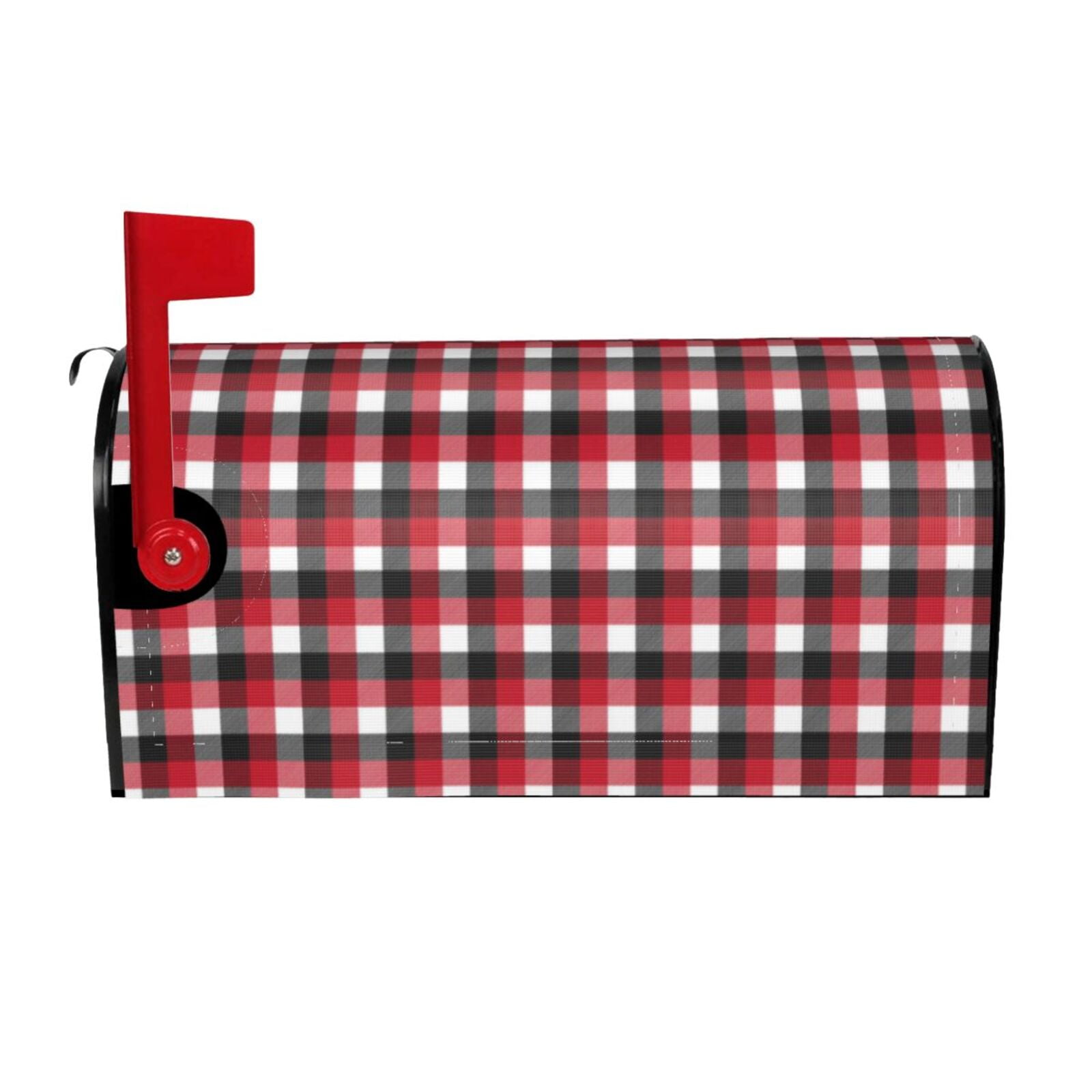 Mailbox Covers Magnetic Standard Size - red black buffalo plaid ...