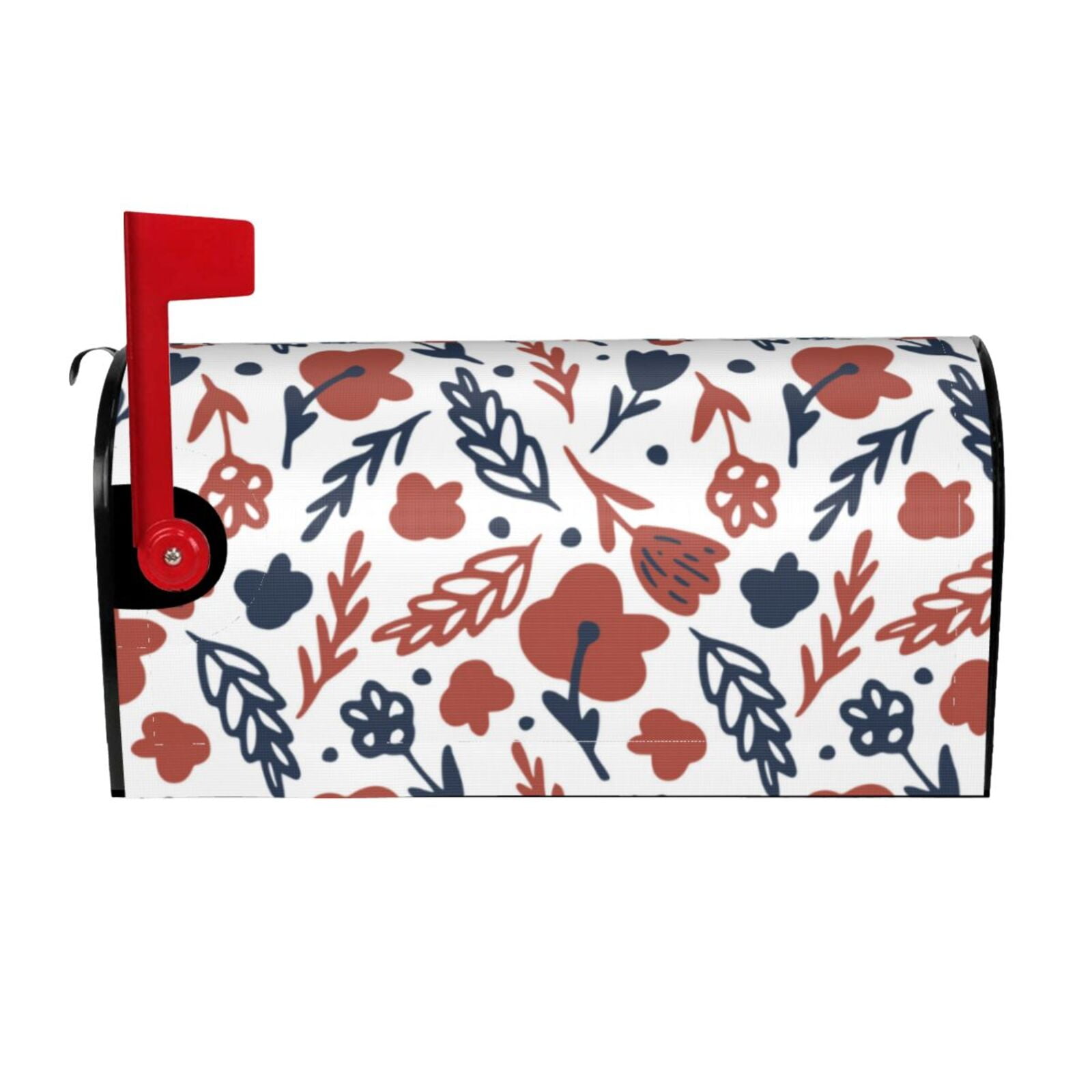 Mailbox Covers Magnetic Standard Size - red blue leaves Waterproof ...