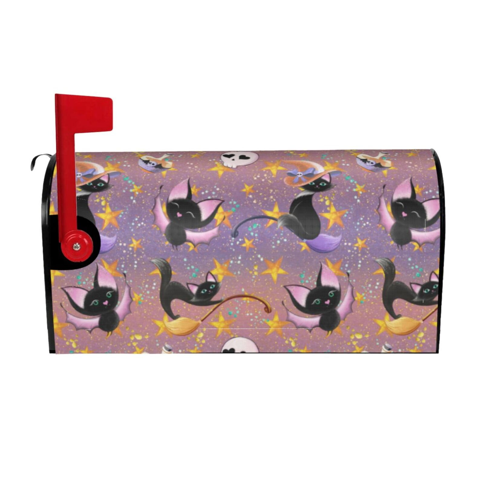 Mailbox Covers Magnetic Standard Size - shiny cat bat skull pumpking ...