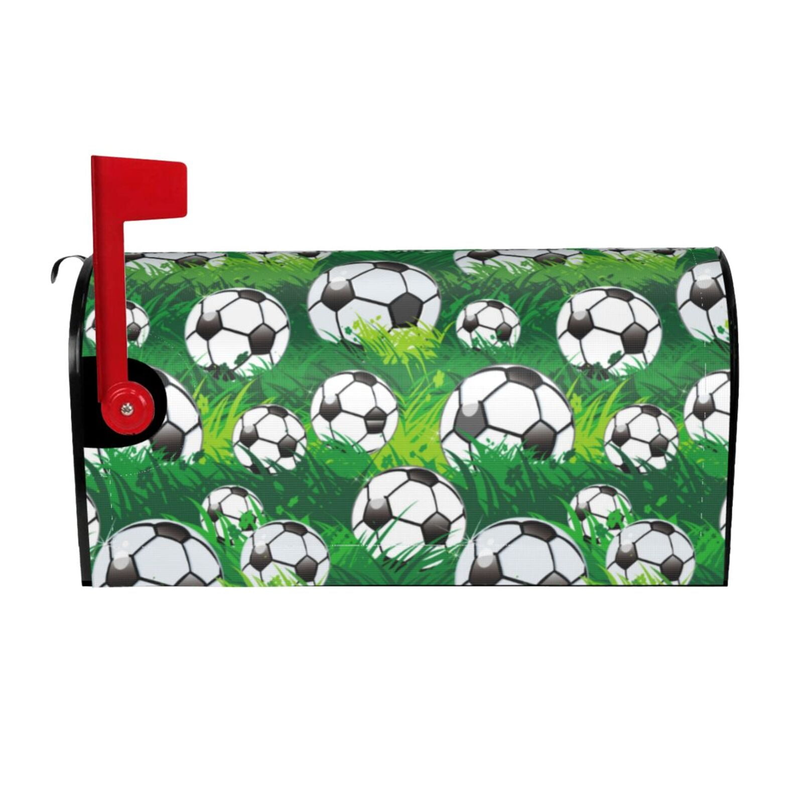Mailbox Covers Magnetic Standard Size - soccer Football ball green ...