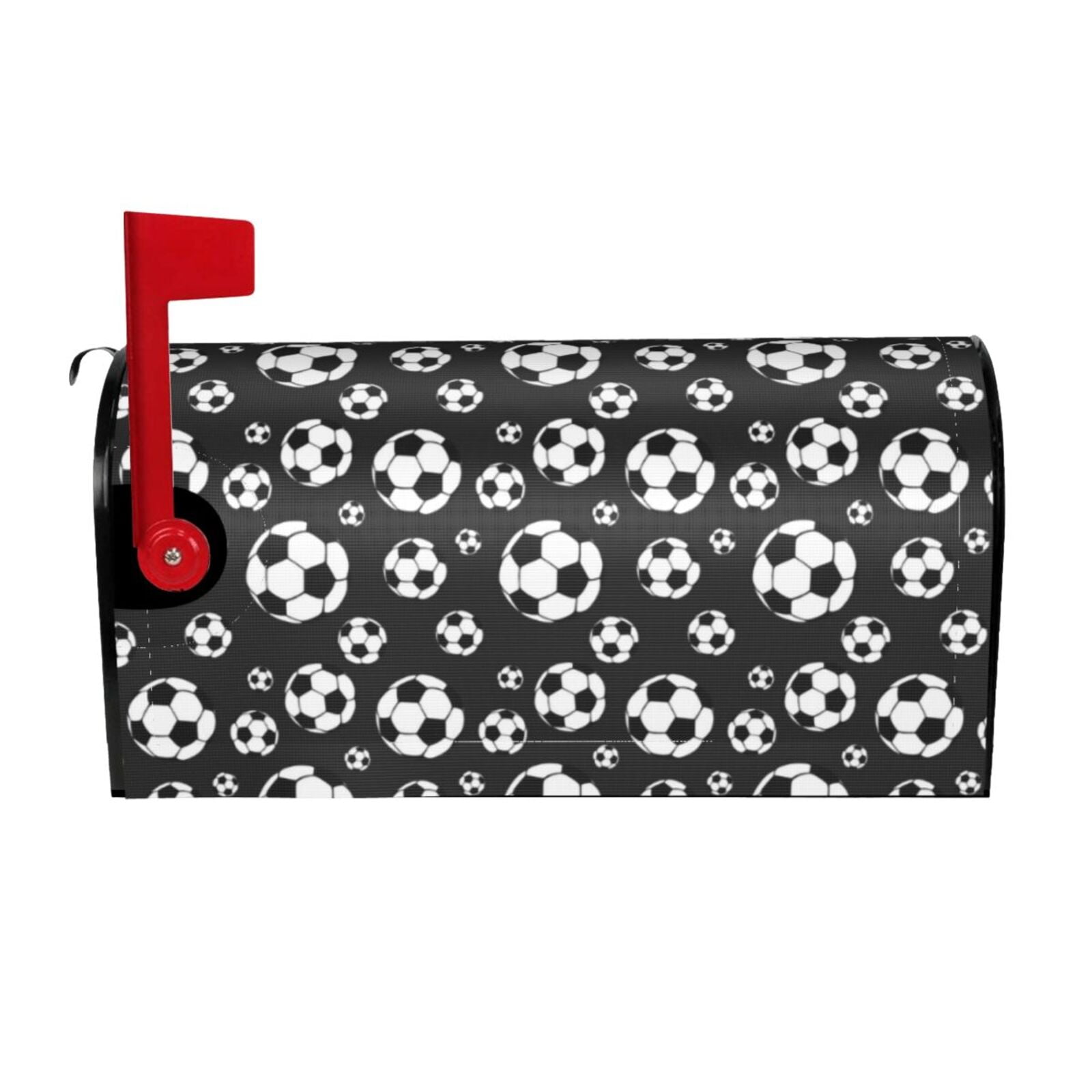 Mailbox Covers Magnetic Standard Size - soccer Football black ...