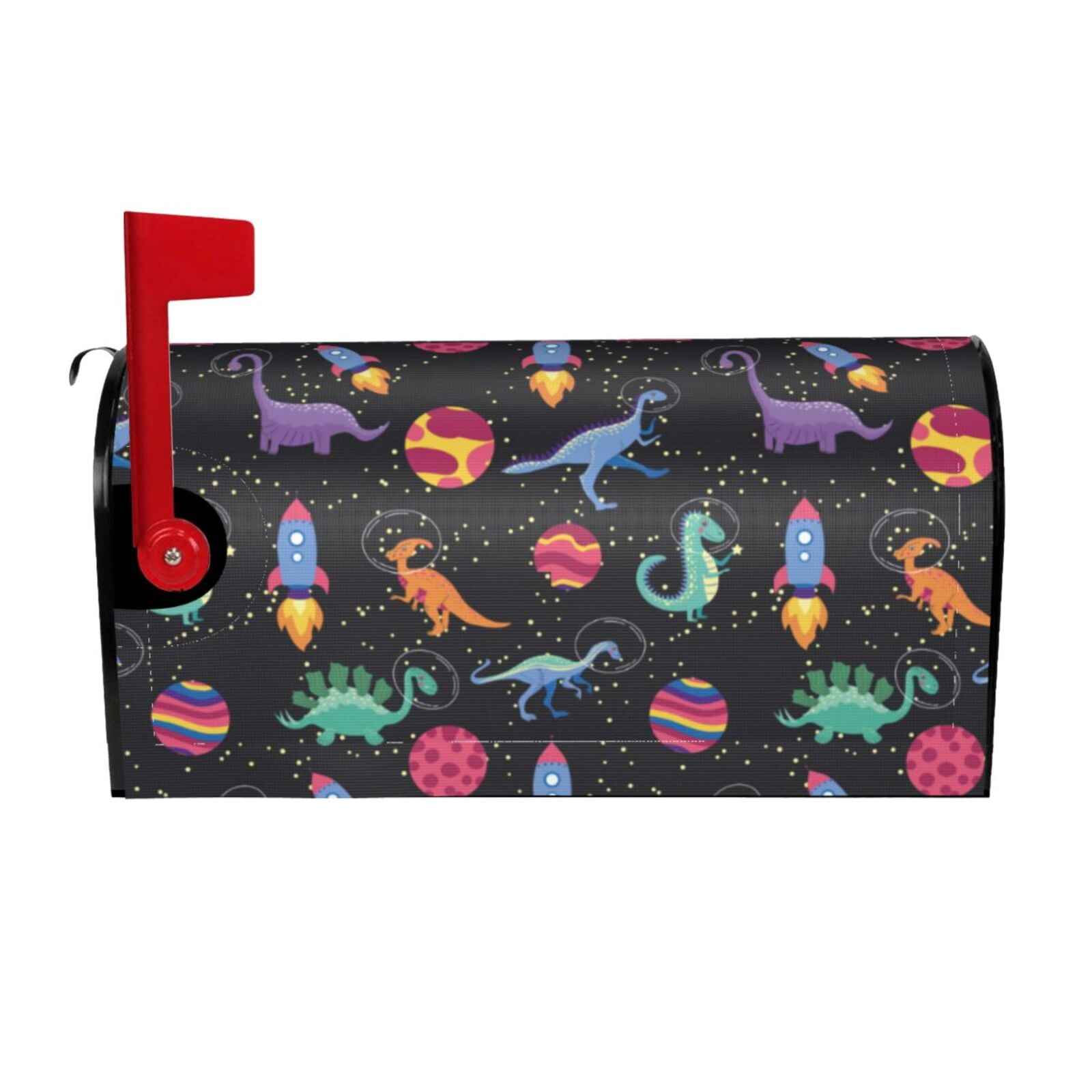 Mailbox Covers Magnetic Standard Size - space Dinosaur colorful Rocket ...