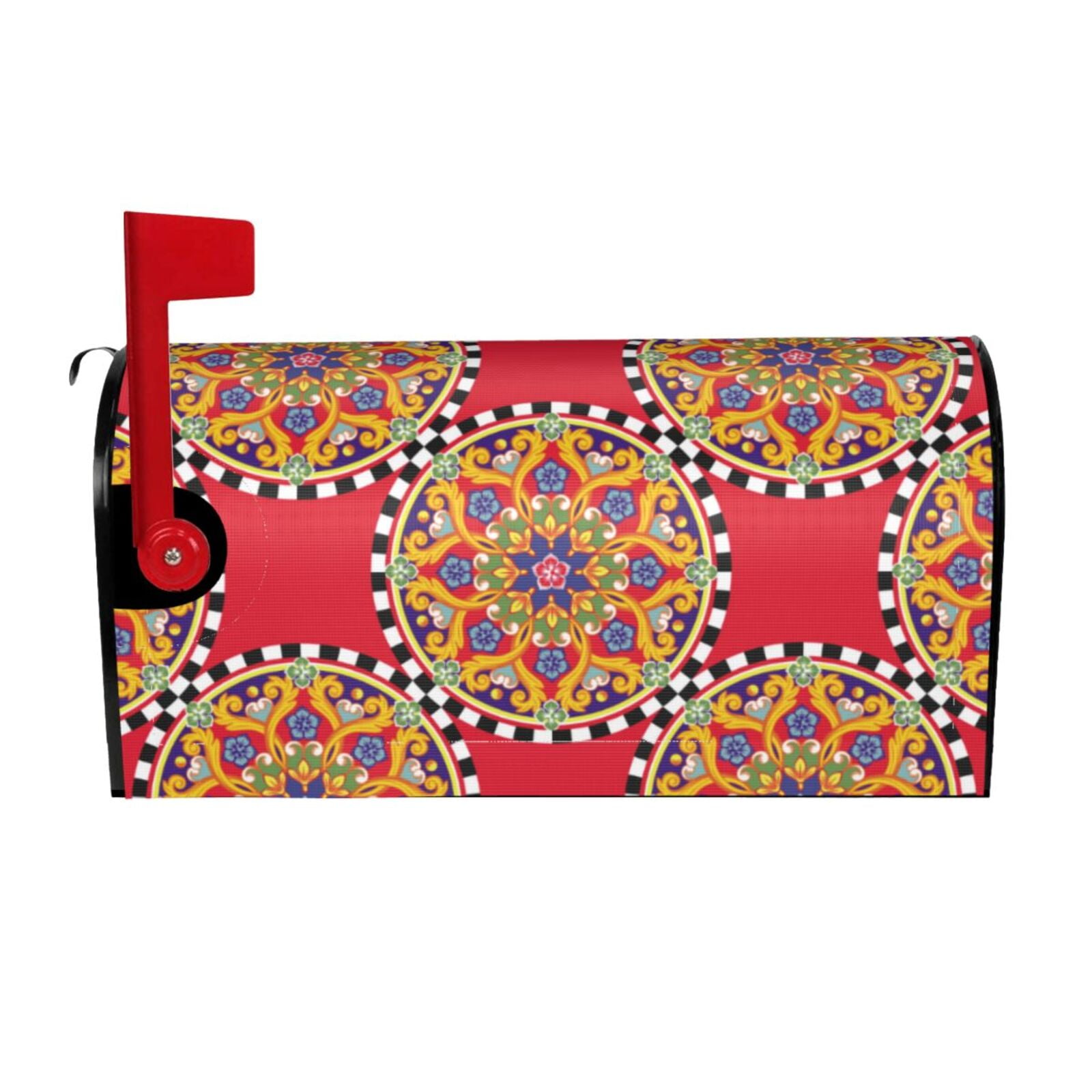 Mailbox Covers Magnetic Standard Size - trendy bright red checkered ...