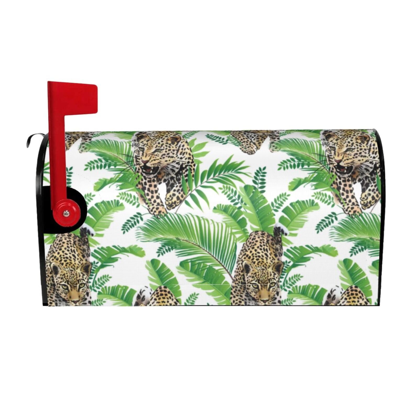 Mailbox Covers Magnetic Standard Size - tropical leaves leopard cool ...