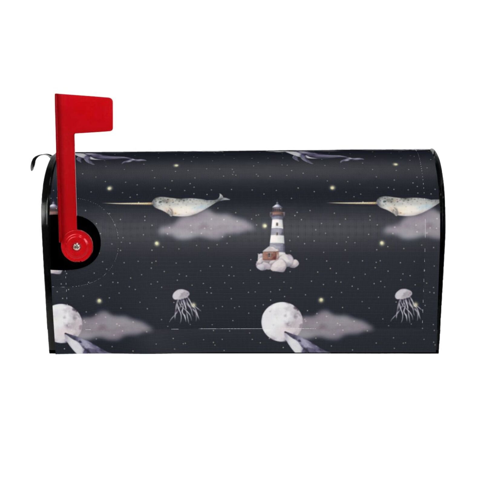 Mailbox Covers Magnetic Standard Size - whale jellyfish moon stars ...