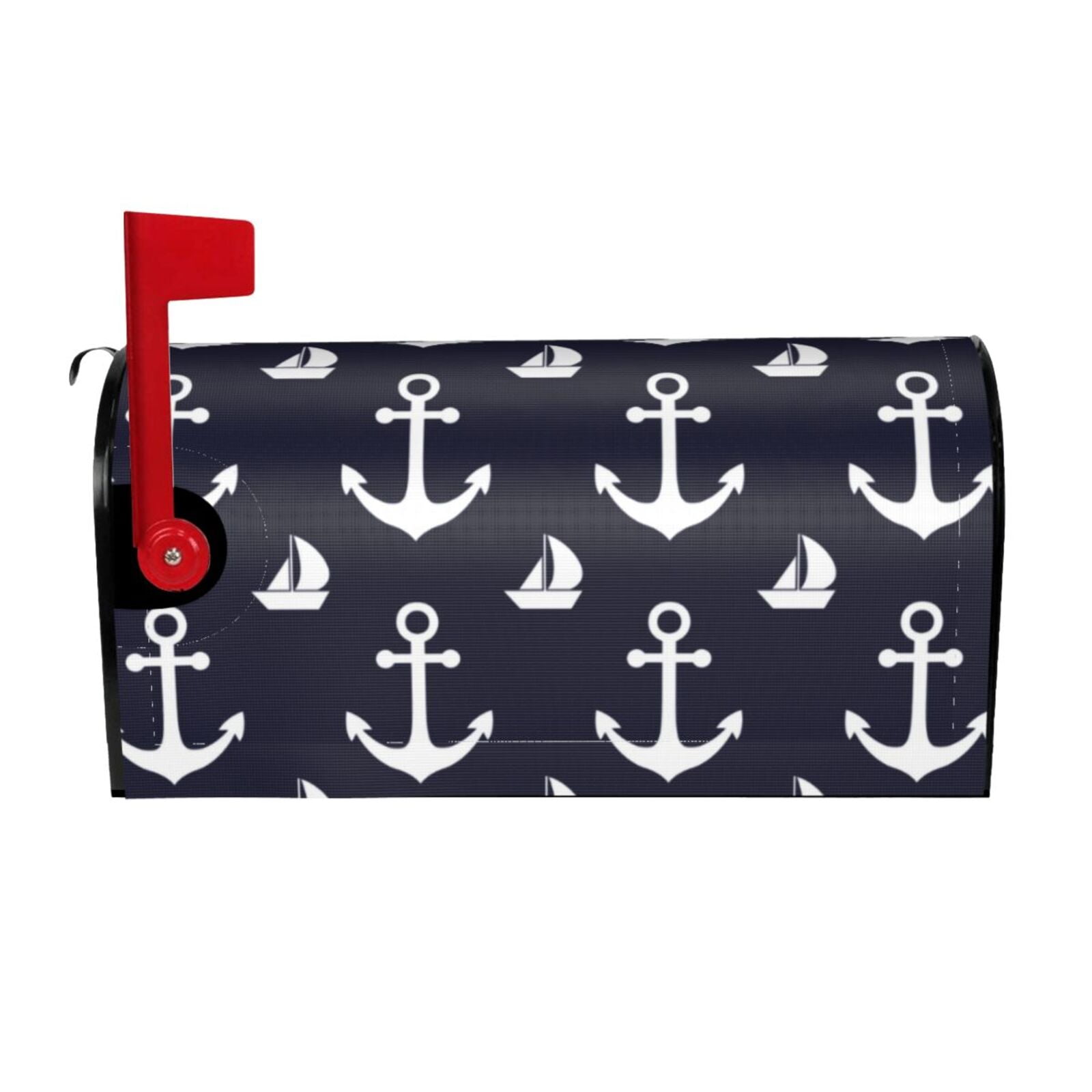 Mailbox Covers Magnetic Standard Size - white Anchor Ship navyblue ...
