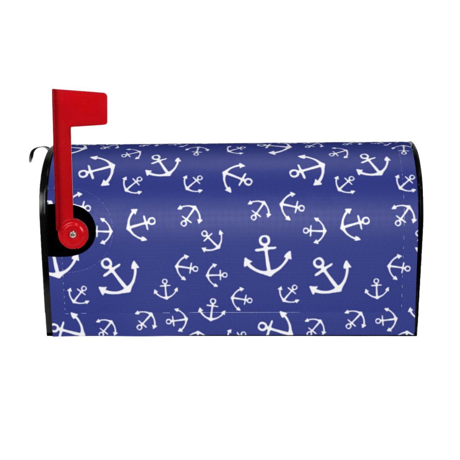 Mailbox Covers Magnetic Standard Size - white Anchors darkblue cute ...