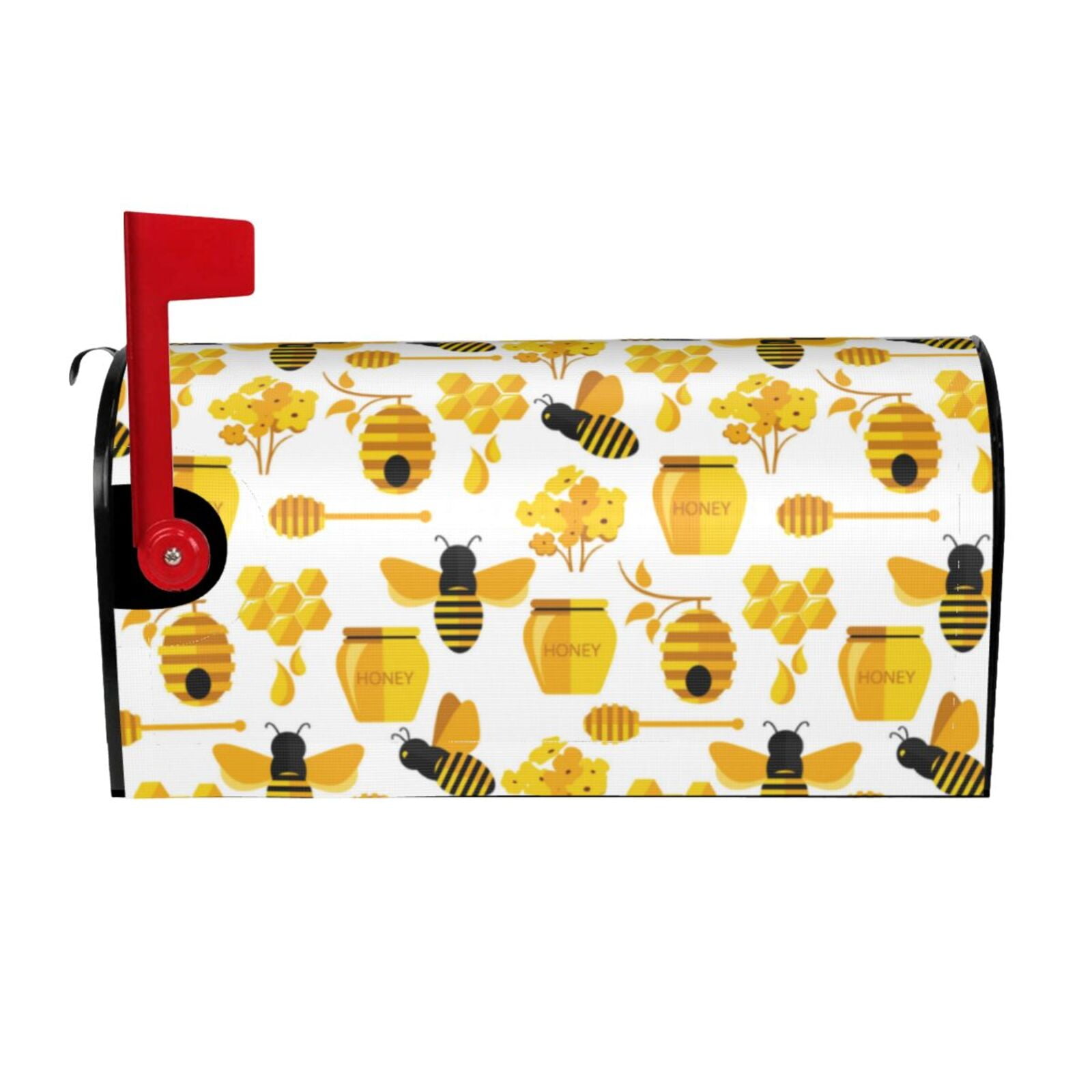 Mailbox Covers Magnetic Standard Size - yellow bee honey cute ...