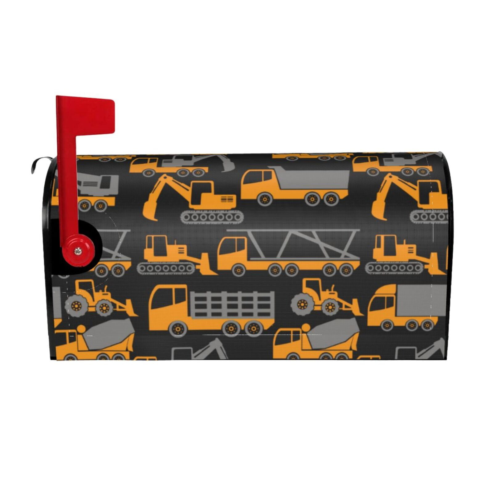 Mailbox Covers Magnetic Standard Size - yellow excavator Waterproof ...