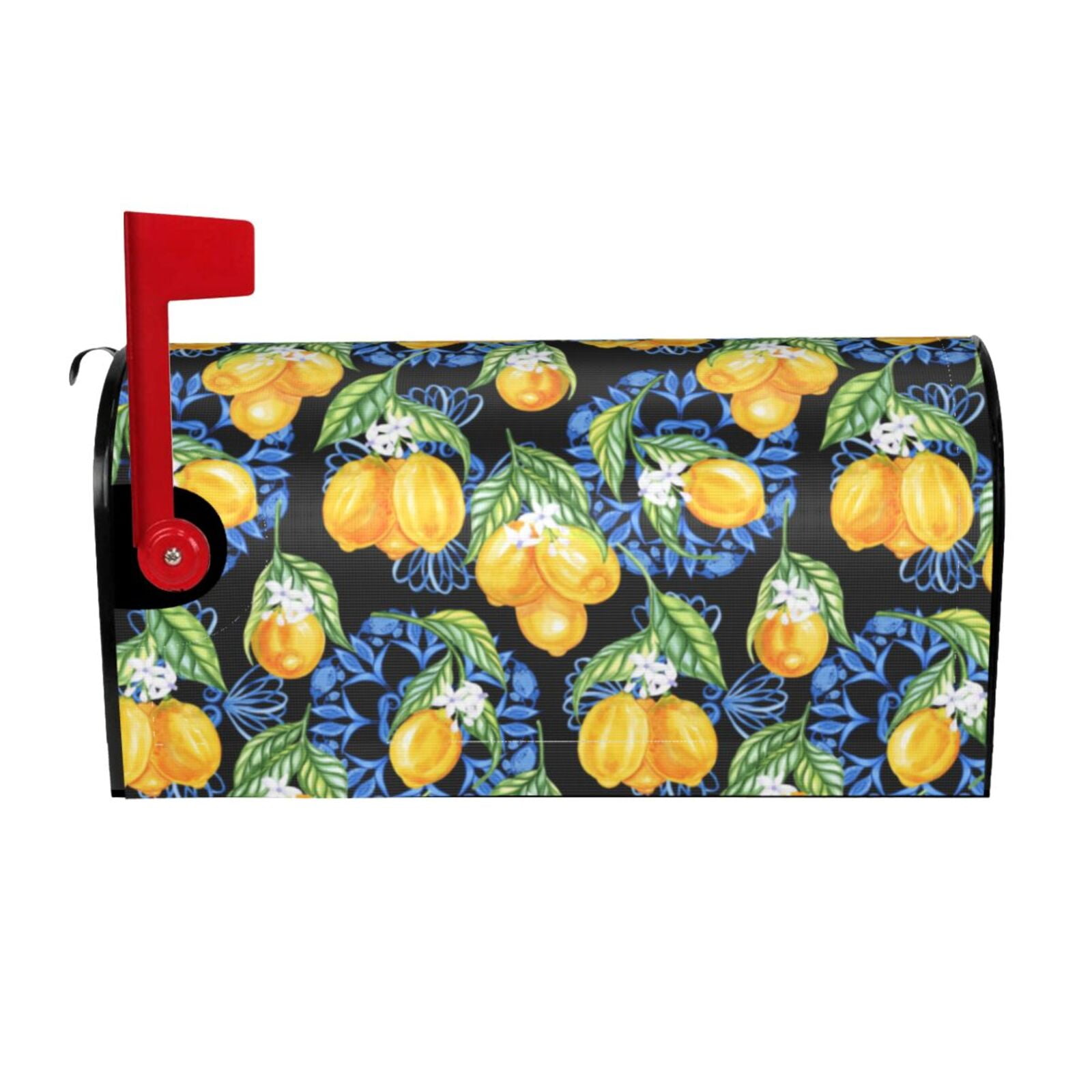Mailbox Covers Magnetic Standard Size - yellow lemons Blue Sicilian ...