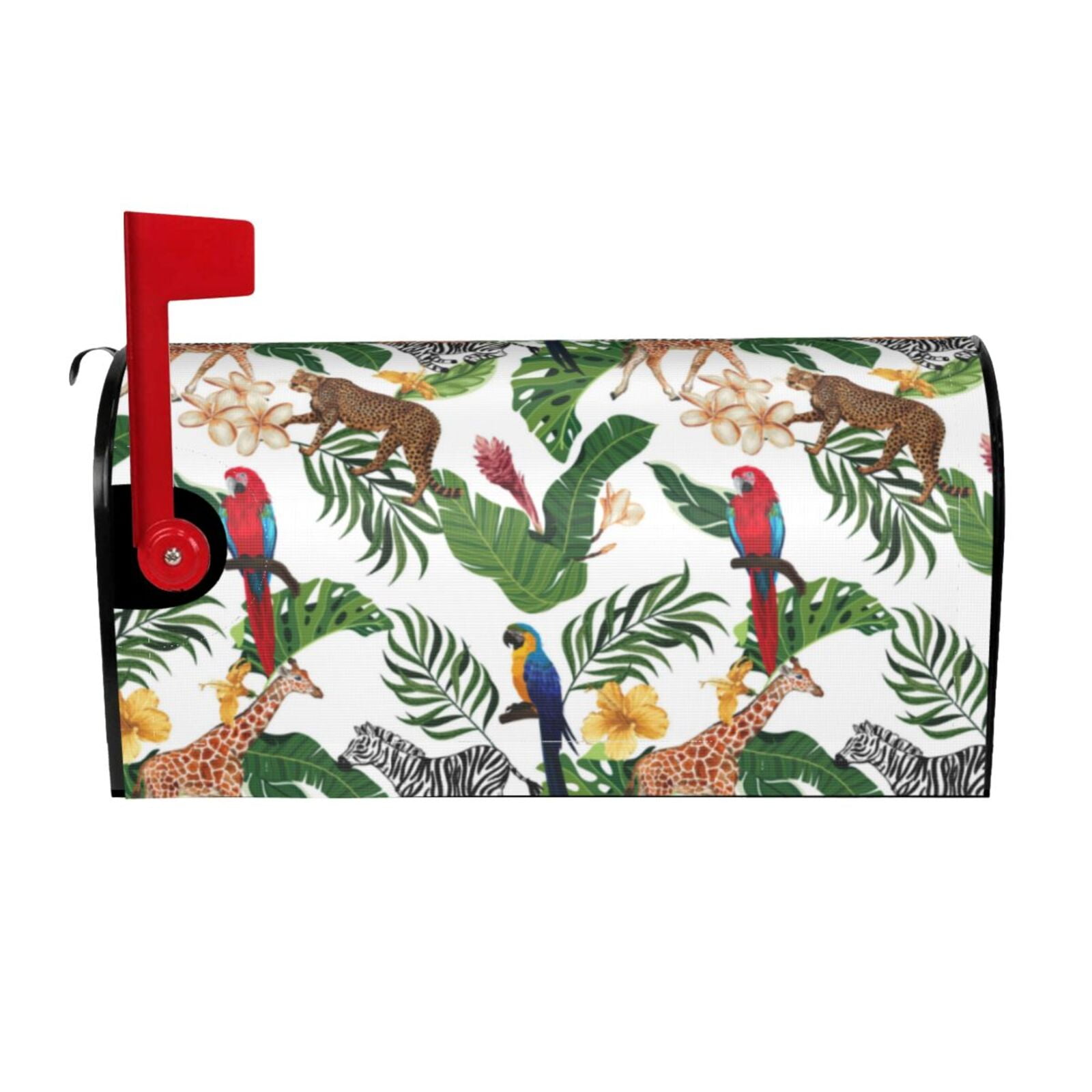 Mailbox Covers Magnetic Standard Size - zebra Giraffe leopard palm ...