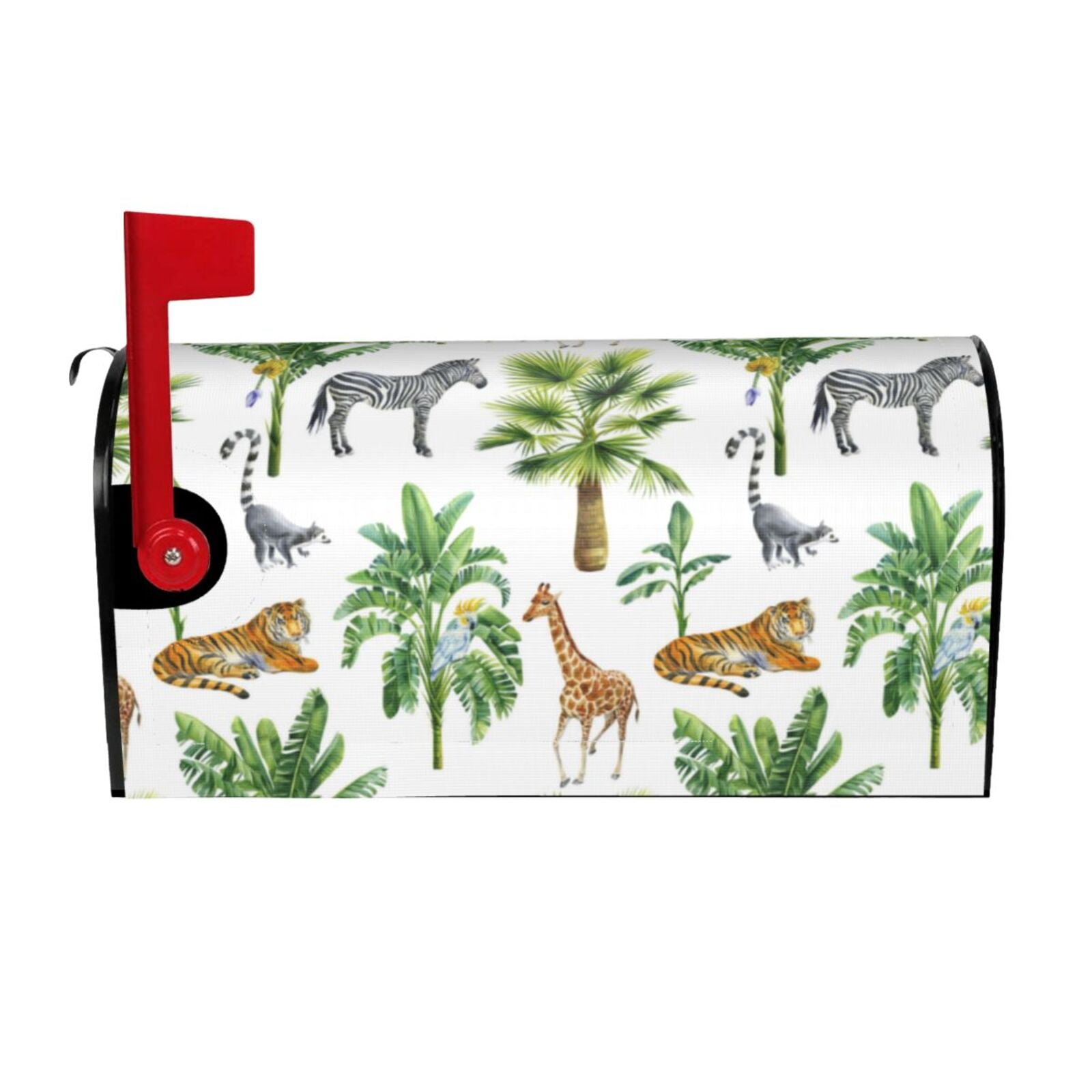 Mailbox Covers Magnetic Standard Size - zebra tiger Giraffe Tropical ...