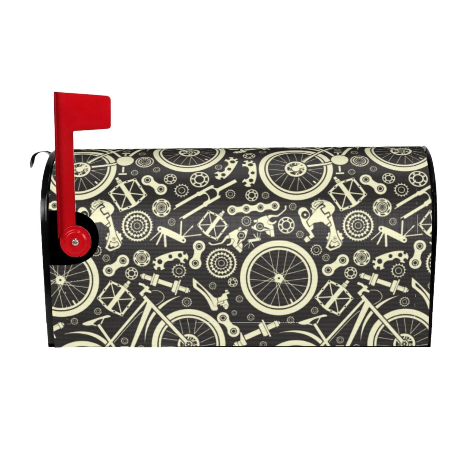 Mailbox Covers, Mechanical Bike Pattern Cute Welcome Mailbox Cover ...