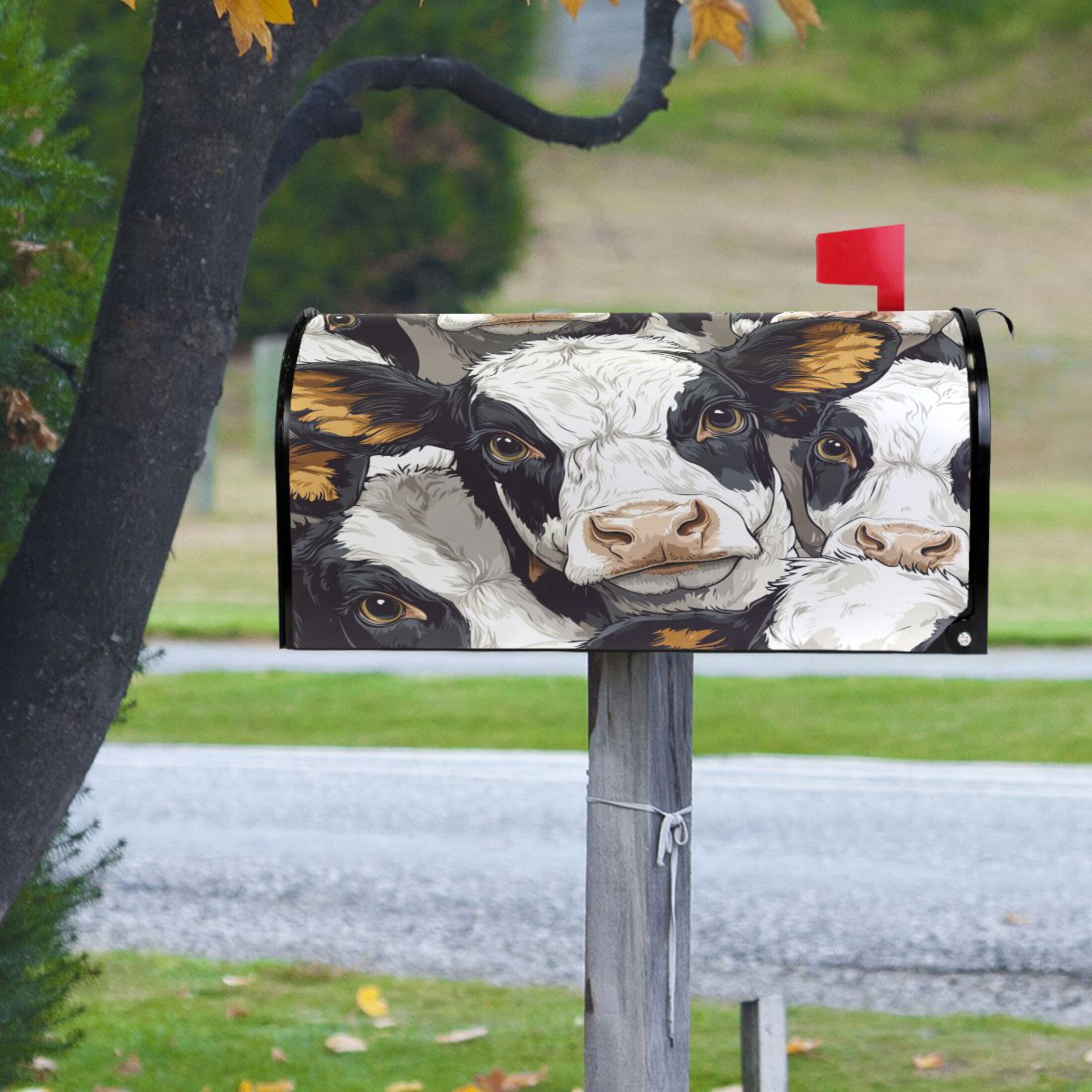 Mailbox Covers Milk Cow Pattern Mailbox Cover - Walmart.com