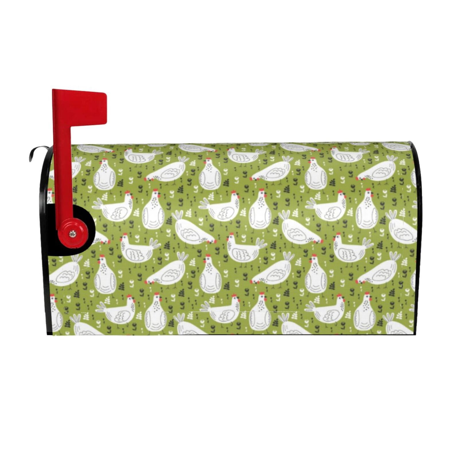 Mailbox Covers, Minimalist Funny Chicken Green Welcome Cute Mailbox ...