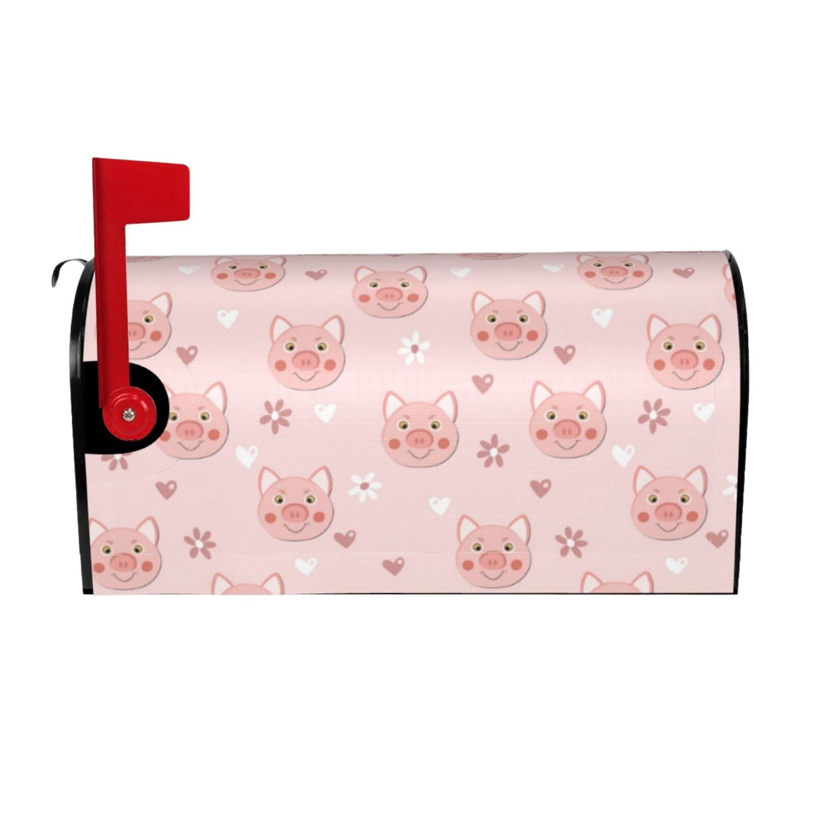 Mailbox Covers, Modern Cartoon Cute Pig Pink Cute Welcome Mailbox Cover ...