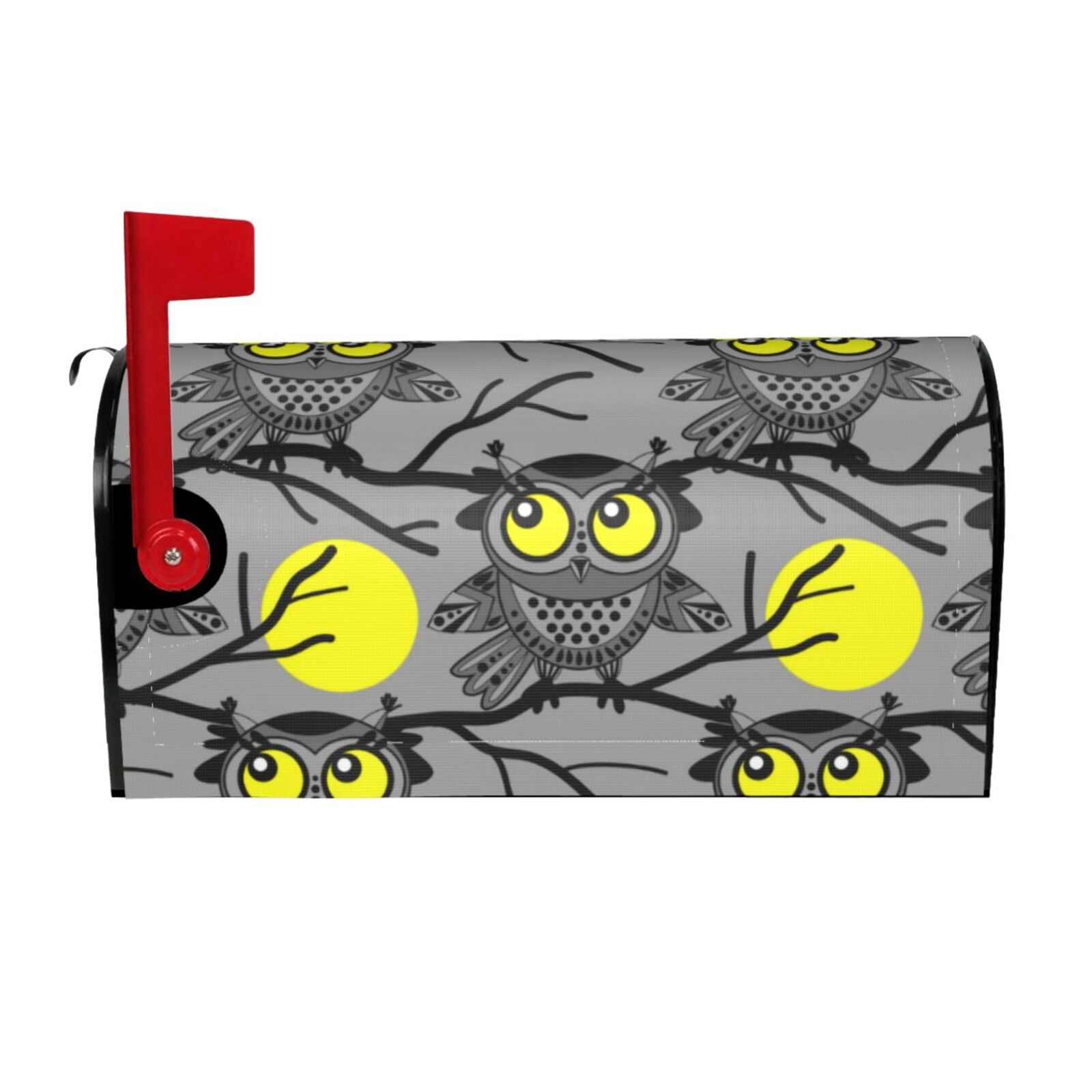 Mailbox Covers Moon Owl - Gray Waterproof mail Box Covers, Magnetic ...