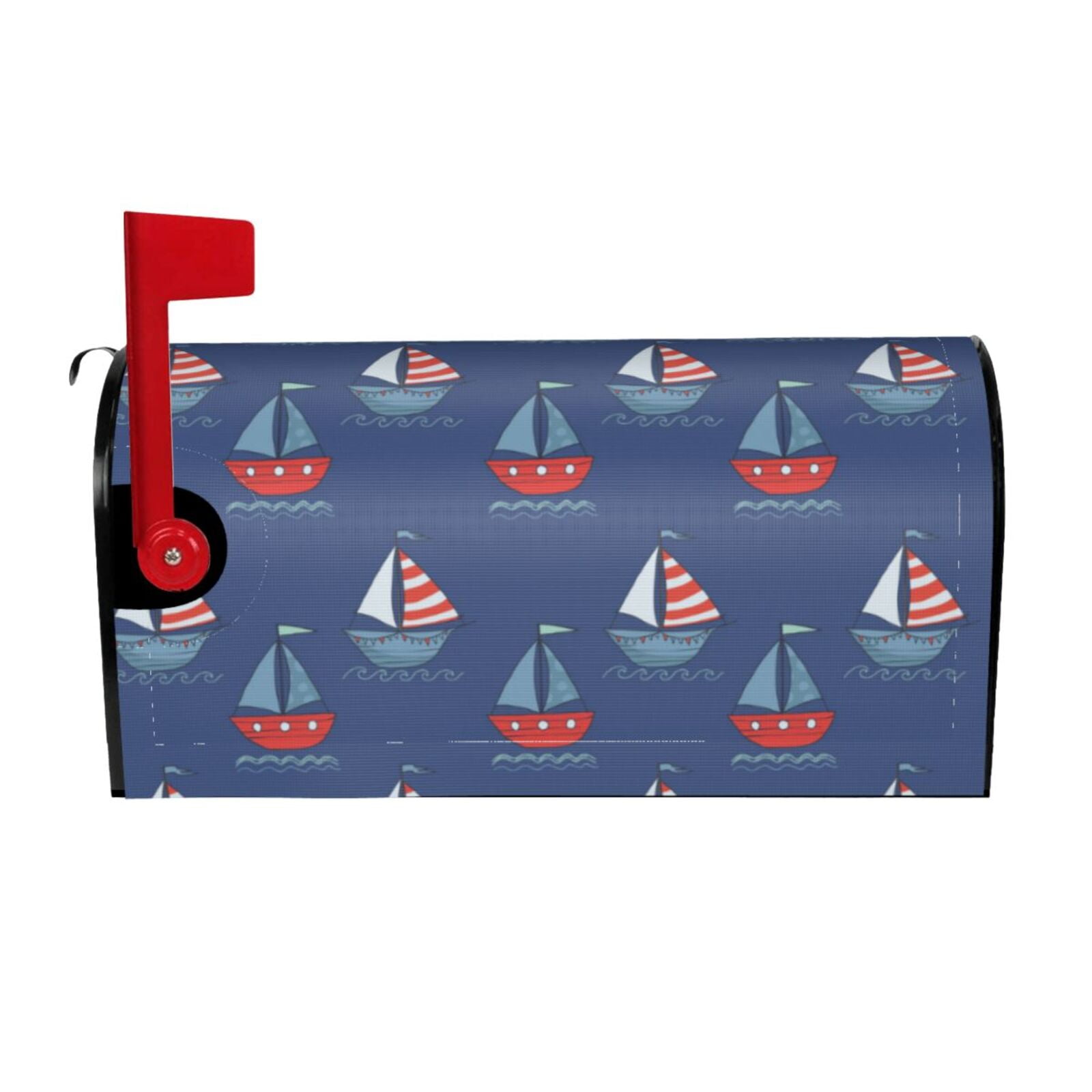 Mailbox Covers, Navy Boat Welcome Cute Mailbox Cover Magnetic Standard ...