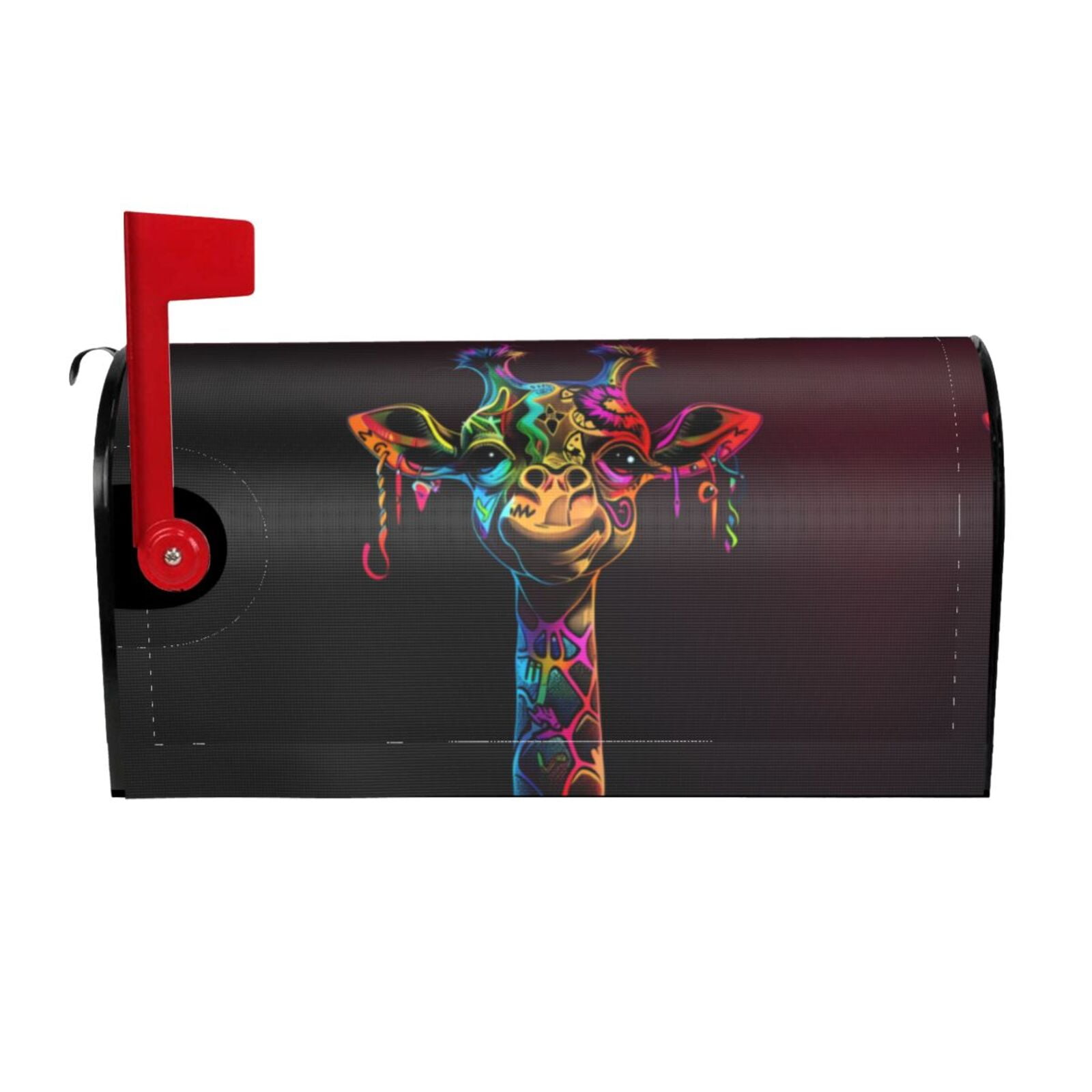 Mailbox Covers, Neon Psychedelic Giraffe Welcome Cute Mailbox Cover ...