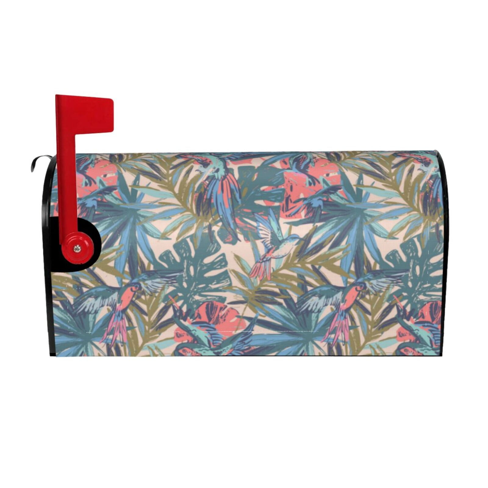 Mailbox Covers Painted Palm Leaf Parrot Waterproof mail Box Covers ...