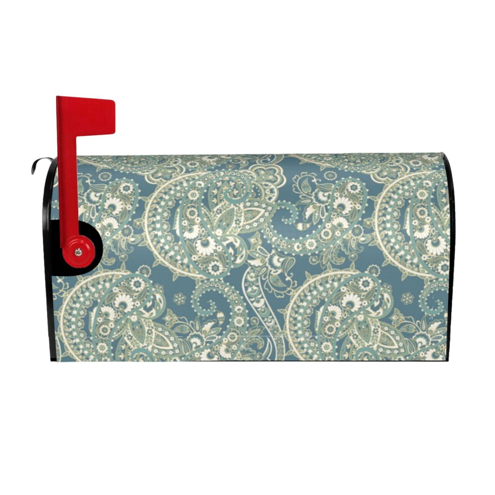 Mailbox Covers, Paisley Green Welcome Cute Mailbox Cover Magnetic ...