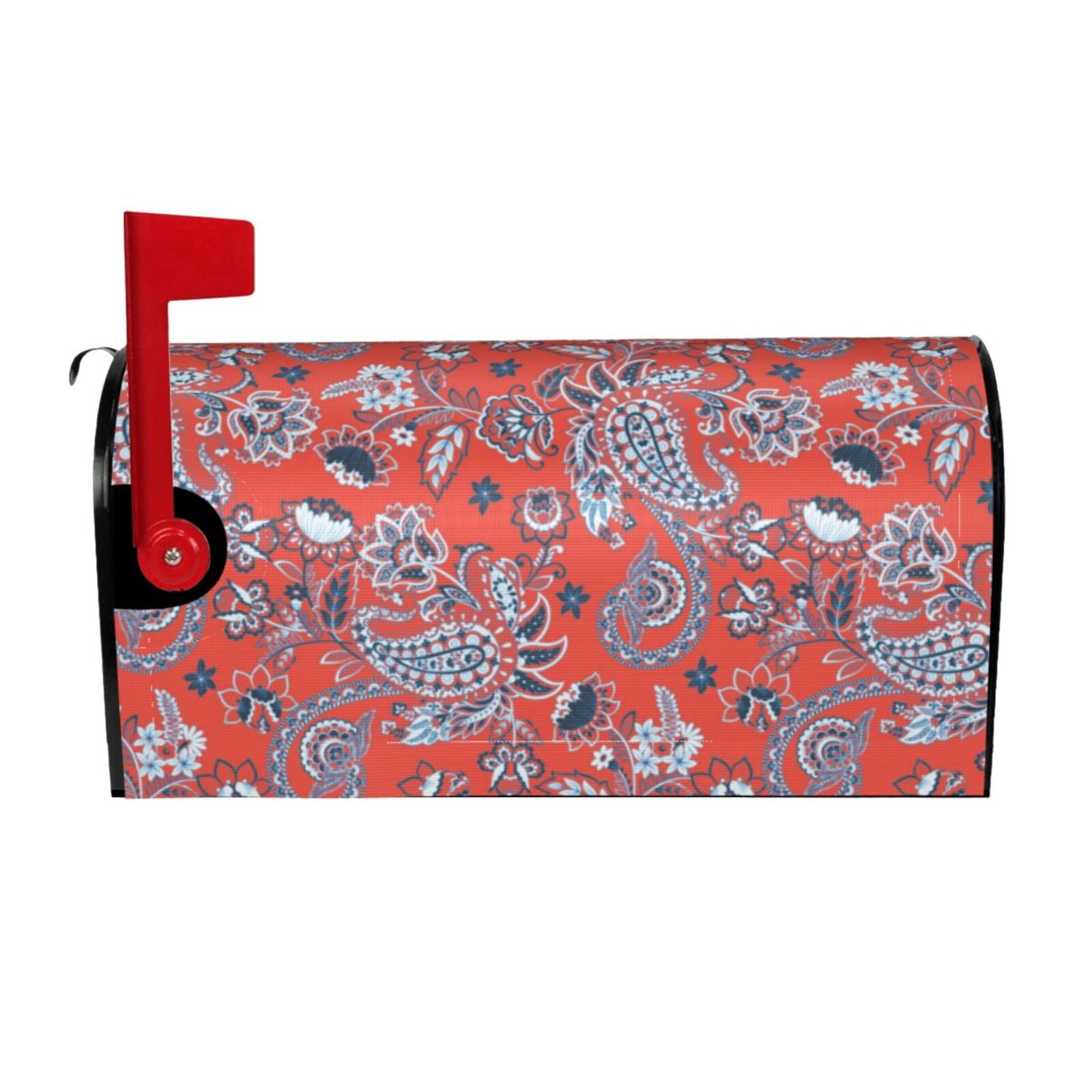 Mailbox Covers, Paisley Red Welcome Cute Mailbox Cover Magnetic ...