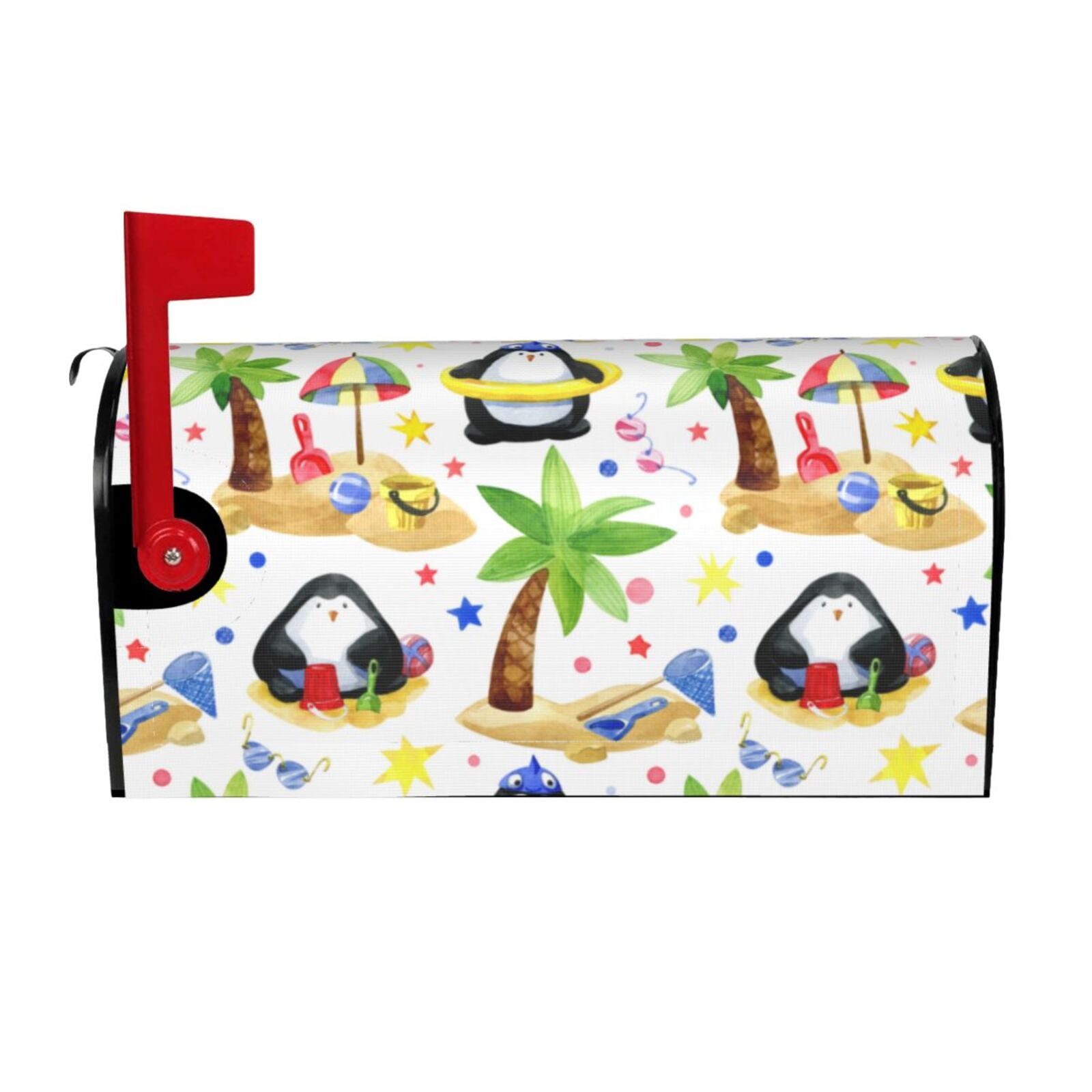 Mailbox Covers, Penguins On The Beach Welcome Cute Mailbox Cover ...