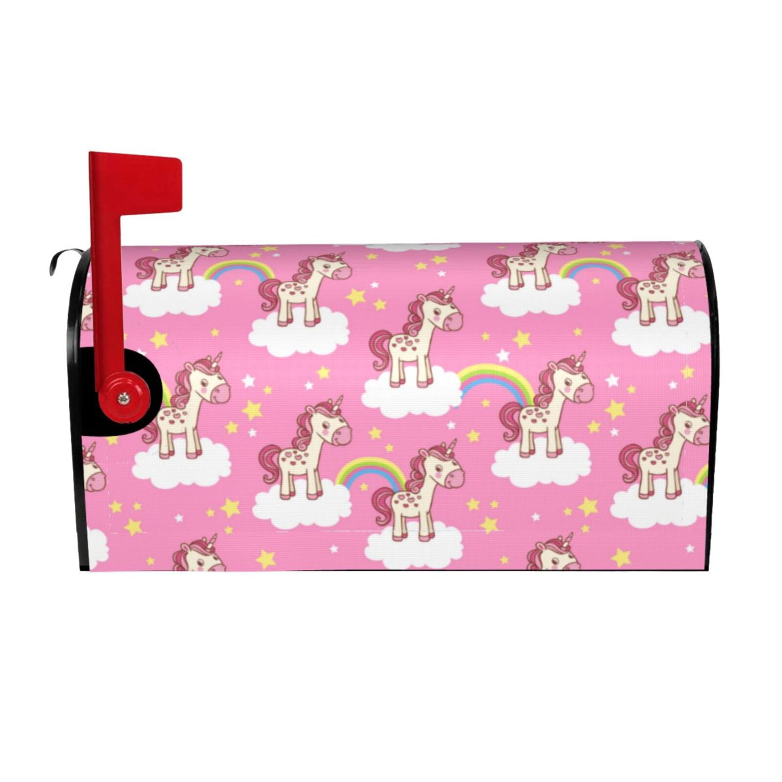 Mailbox Covers Pink Cartoon Cute Horse Rainbow Waterproof mail Box ...