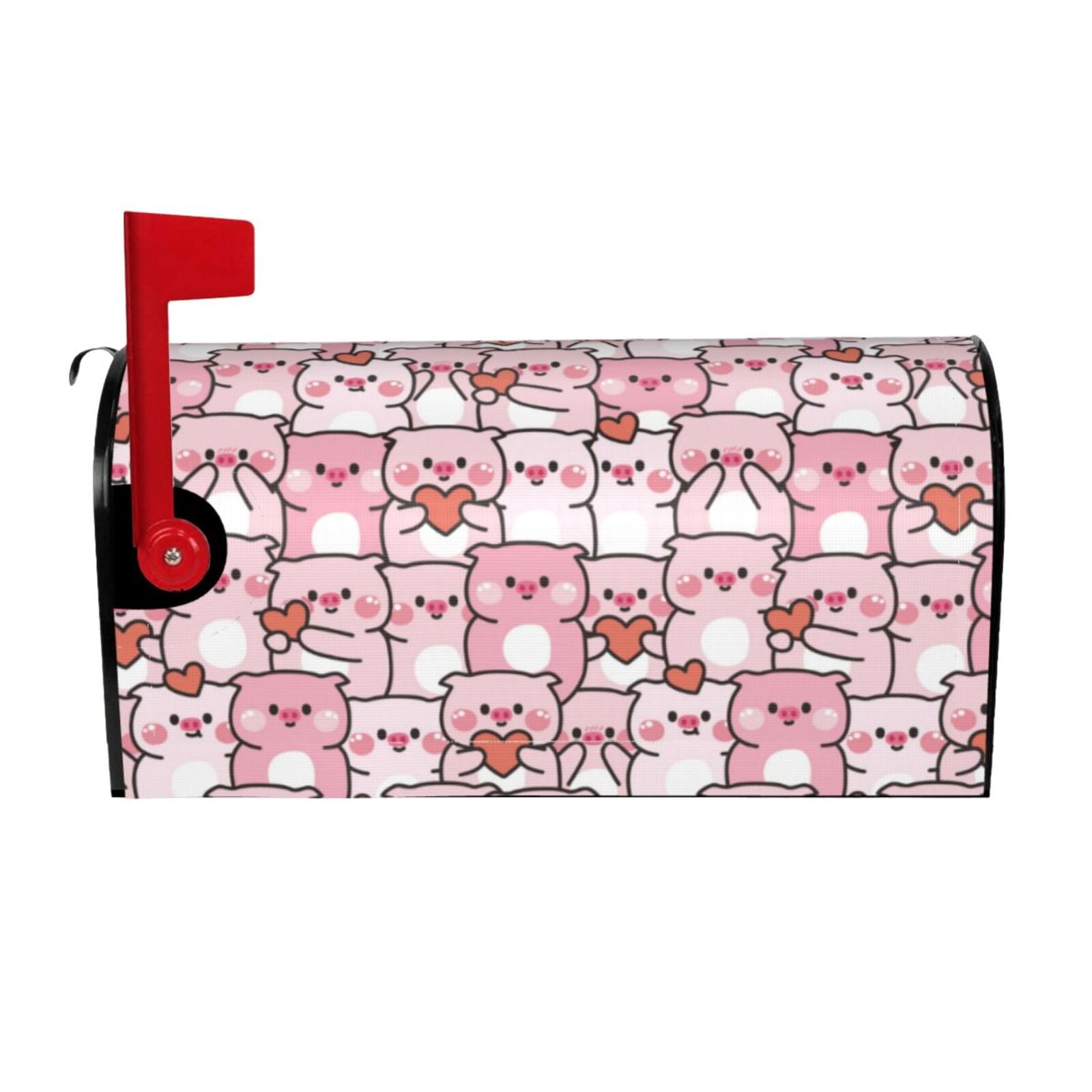 Mailbox Covers Pink Cute Pig Love Waterproof mail Box Covers, Magnetic ...