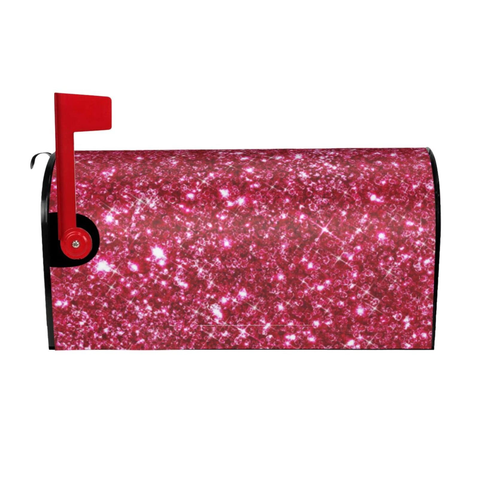 Mailbox Covers, Pink Glitter Welcome Cute Mailbox Cover Magnetic ...