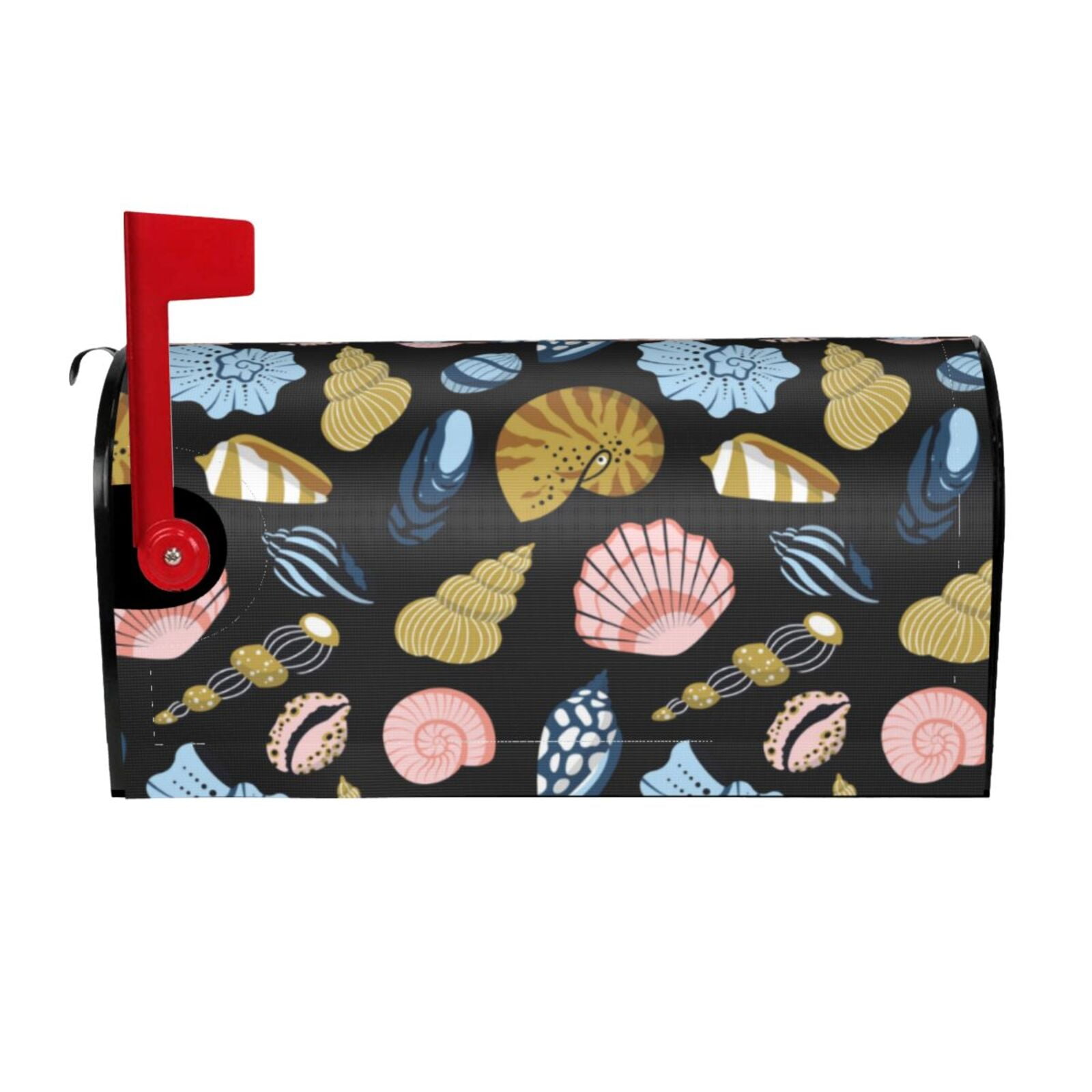 Mailbox Covers, Pink Gold Blue Shell Conch Cute Welcome Mailbox Cover ...