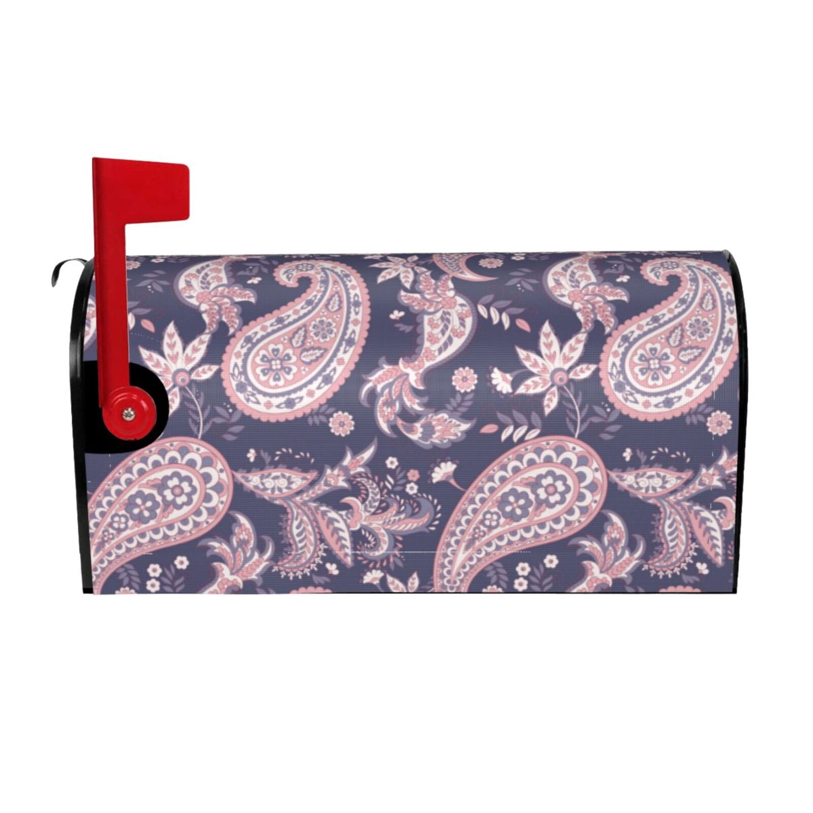 Mailbox Covers, Pink Purple Paisley Mailbox Cover Magnetic Extra Large ...