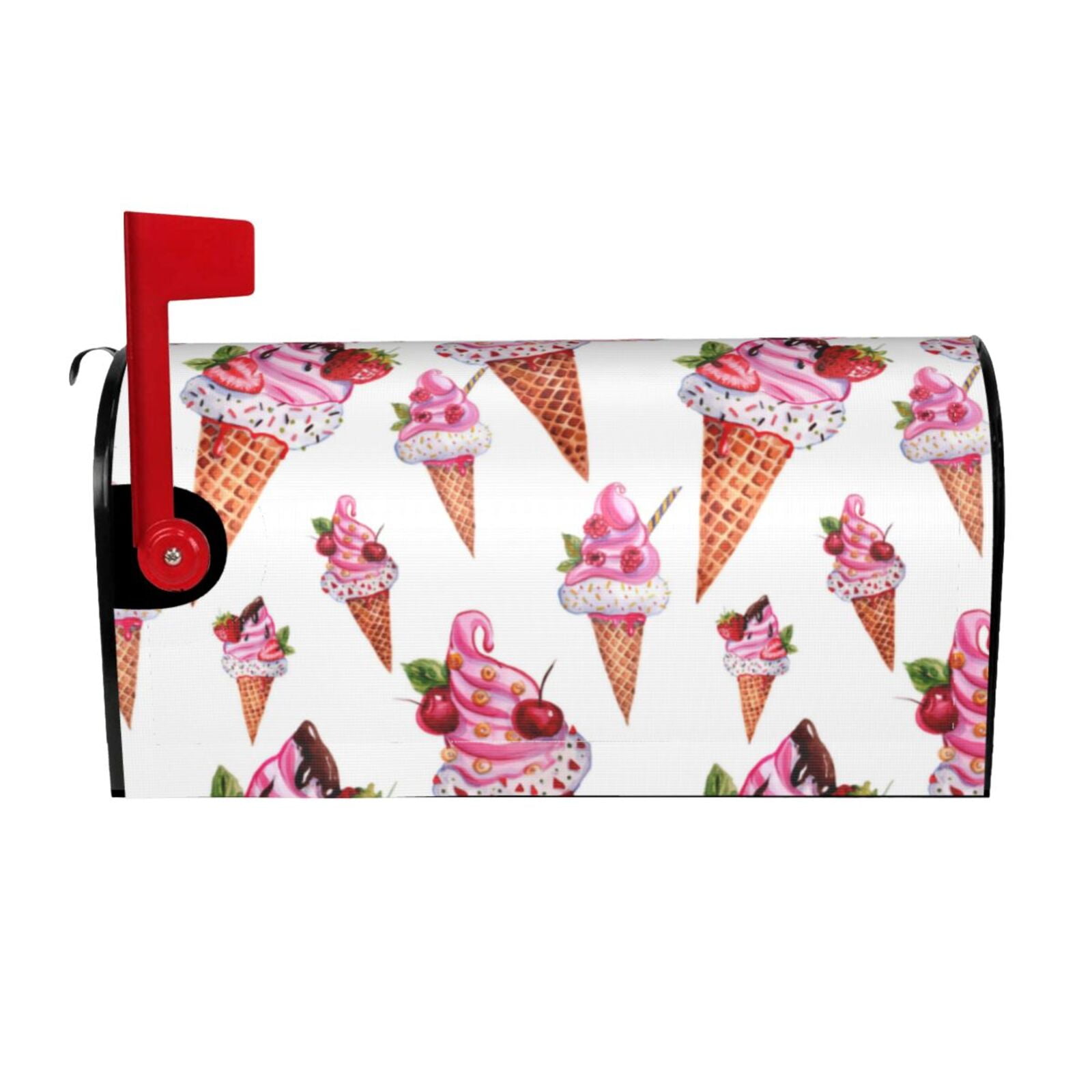 Mailbox Covers, Pink Summer Ice Cream Welcome Cute Mailbox Cover ...