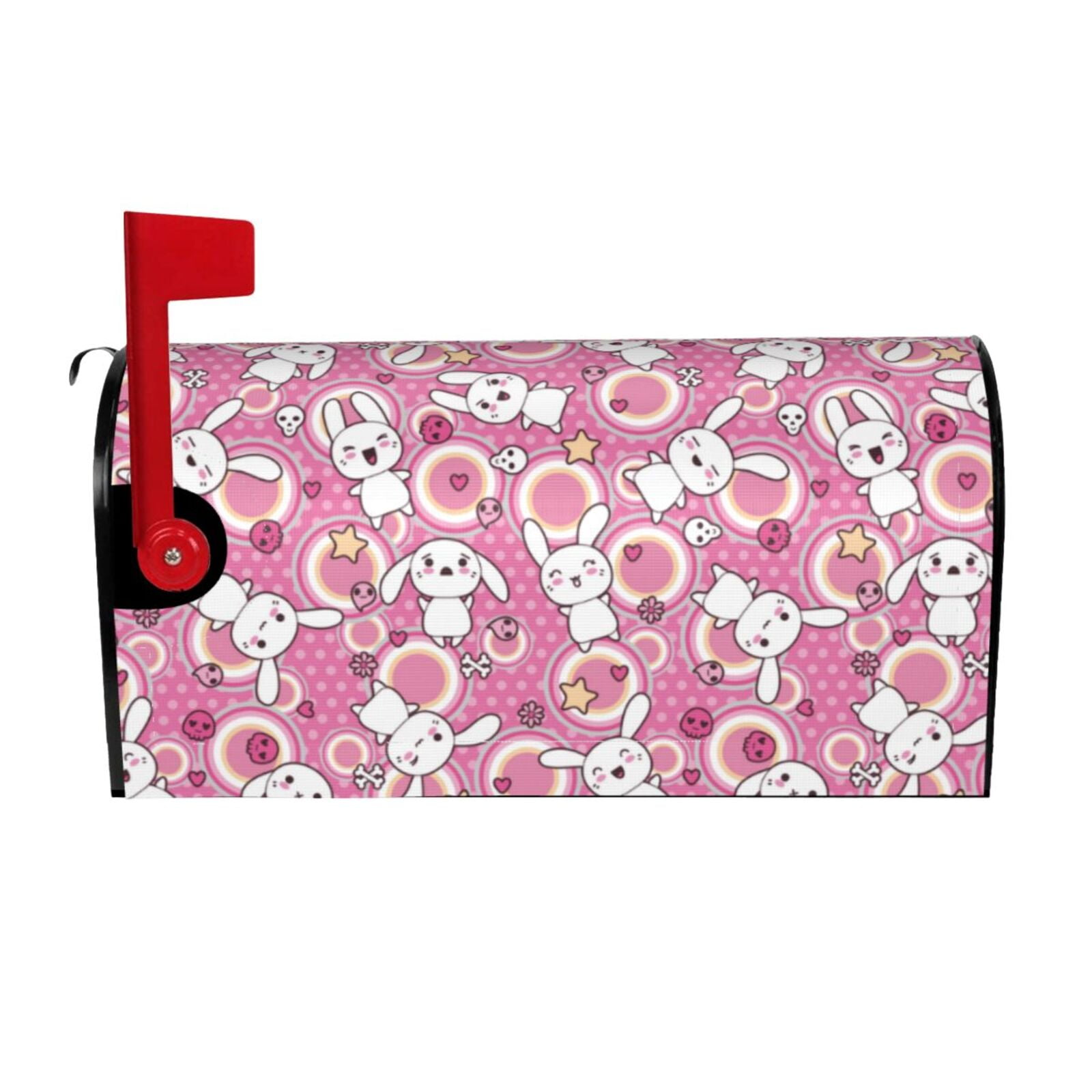Mailbox Covers Pink cute rabbit Waterproof mail Box Covers, Magnetic ...