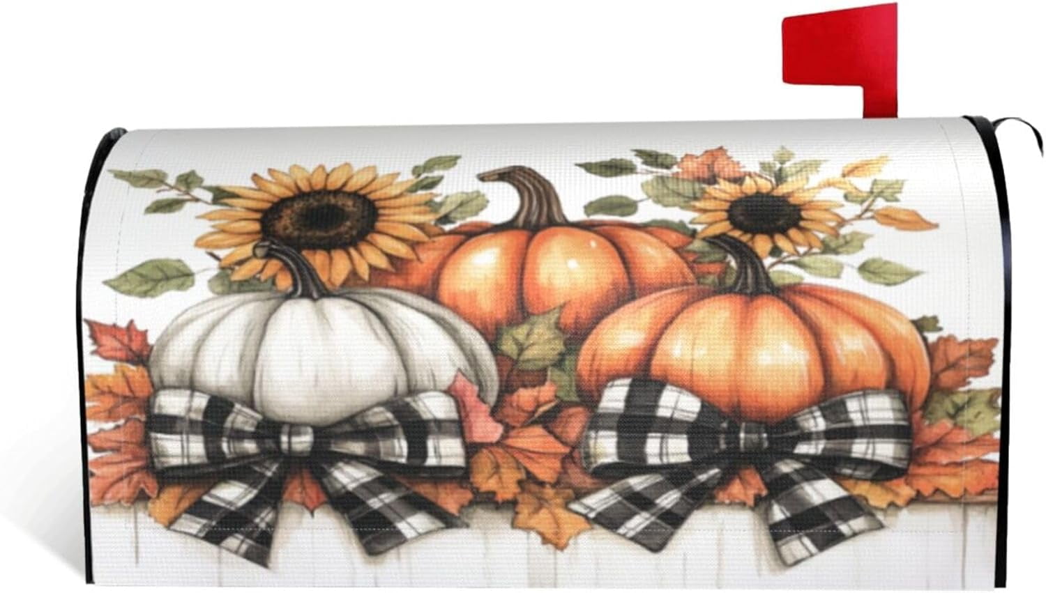 Mailbox Covers Pumpkin Sunflower Fall Thanksgiving Magnetic Letter Post ...