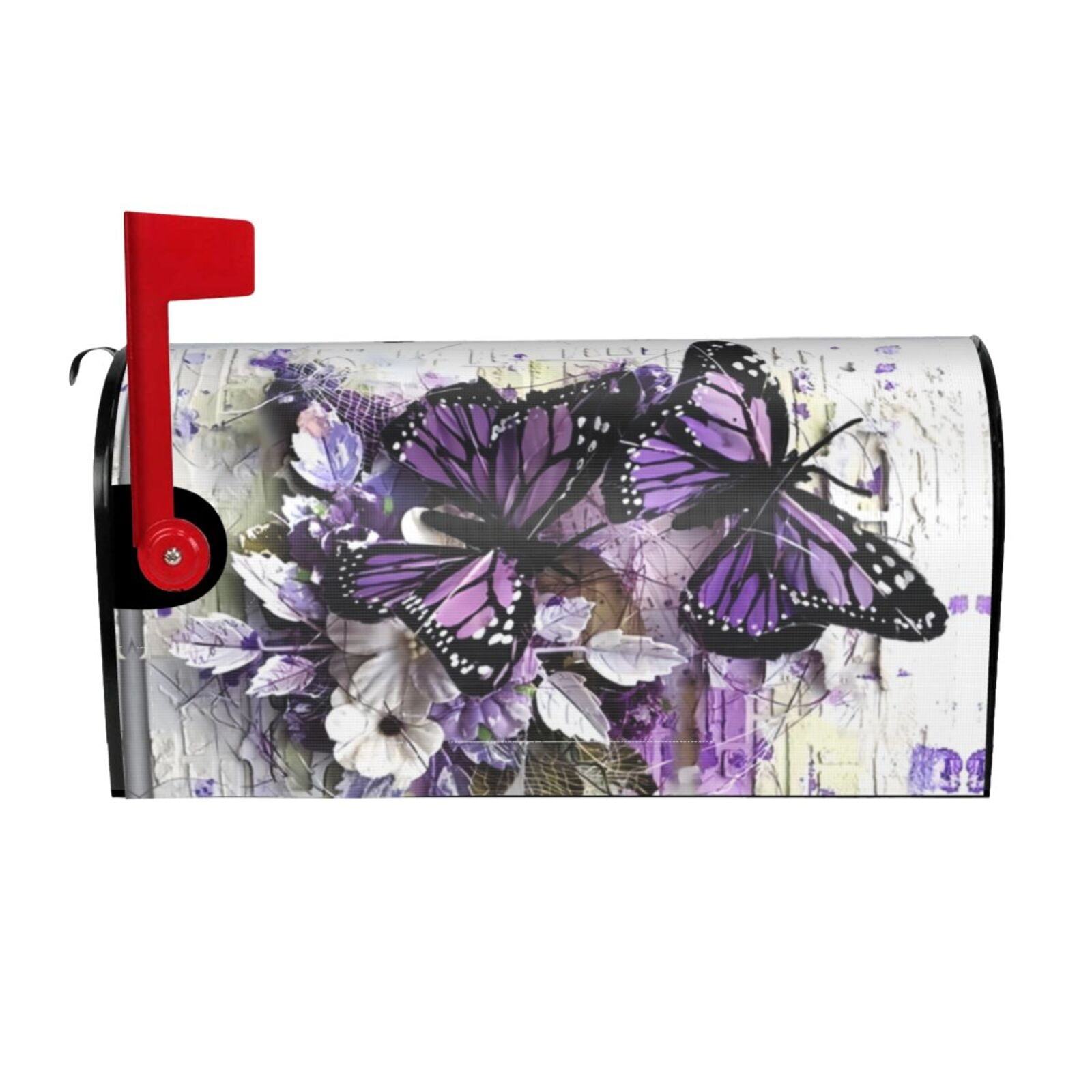 Mailbox Covers Purple Butterfly Waterproof mail Box Covers, Magnetic ...