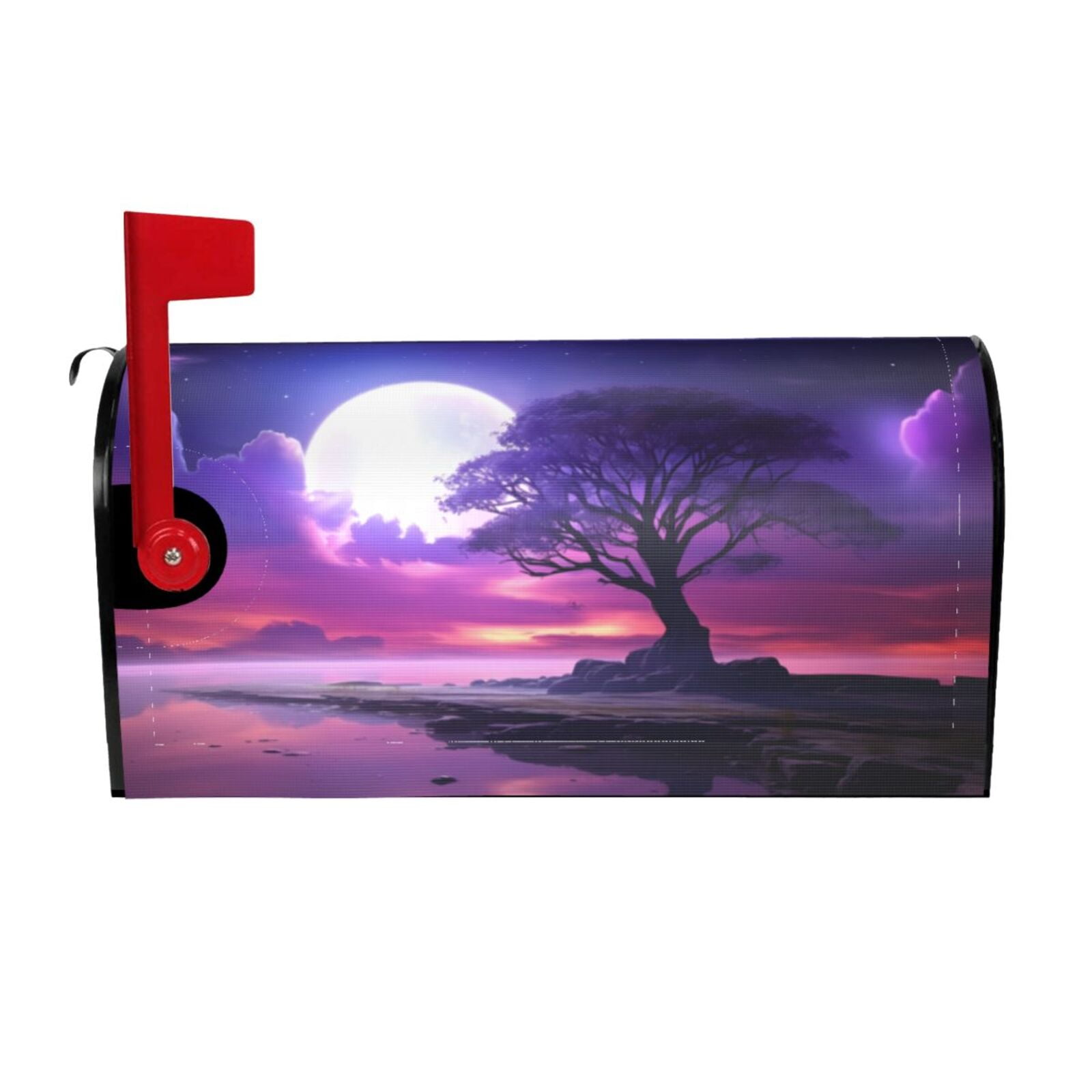 Mailbox Covers, Purple Moon Night Sky Tree Welcome Cute Mailbox Cover ...