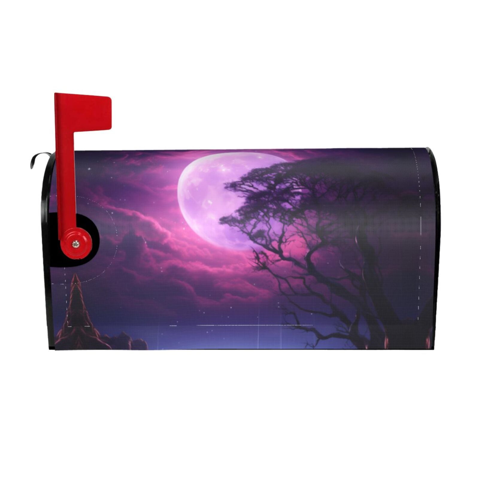 Mailbox Covers, Purple Moon Tree Night Sky Welcome Cute Mailbox Cover ...